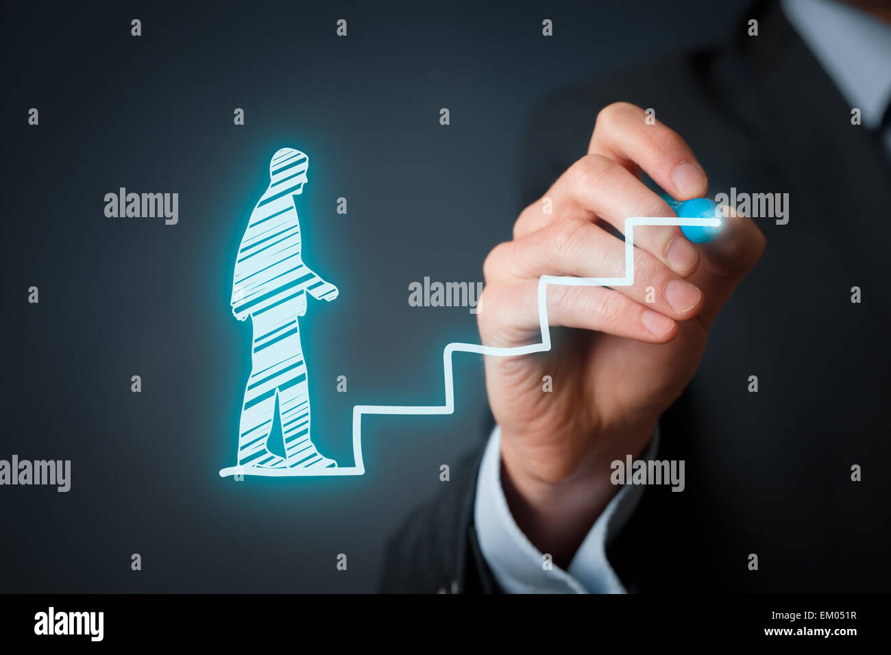 Personal development, personal and career growth, success, progress and ...