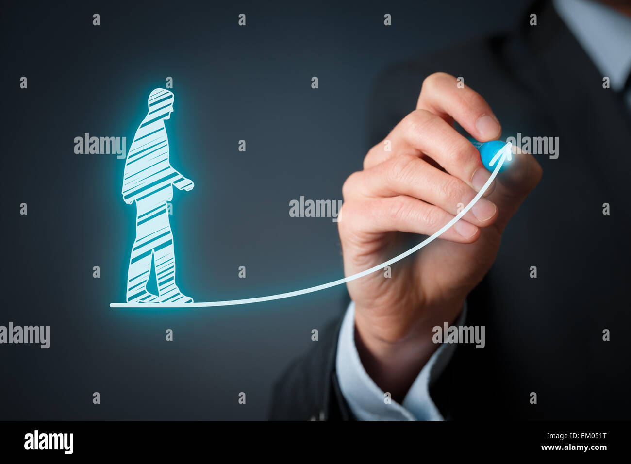 Personal development, personal and career growth, success, progress ...