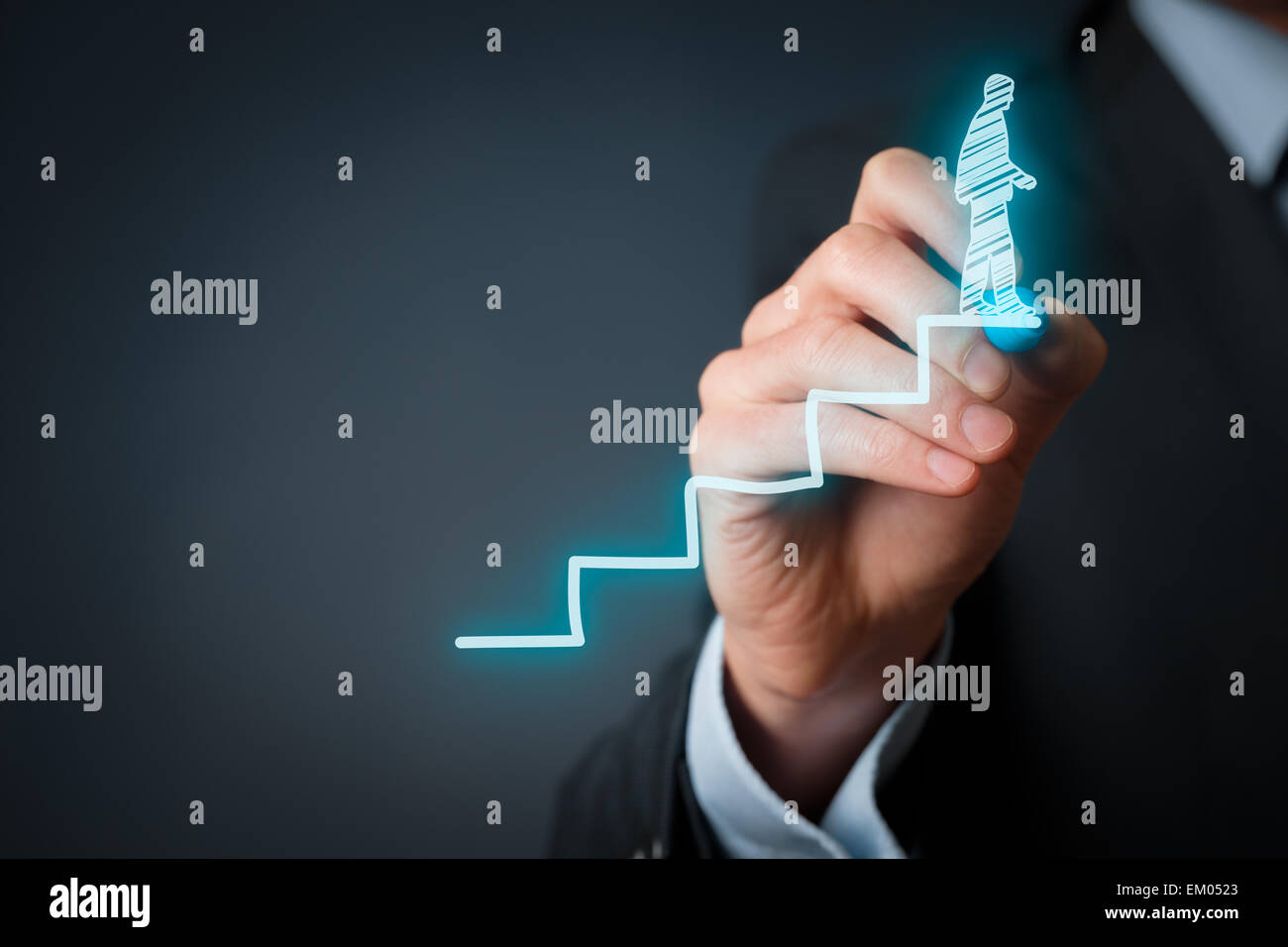 Personal development, personal and career finished growth, success ...