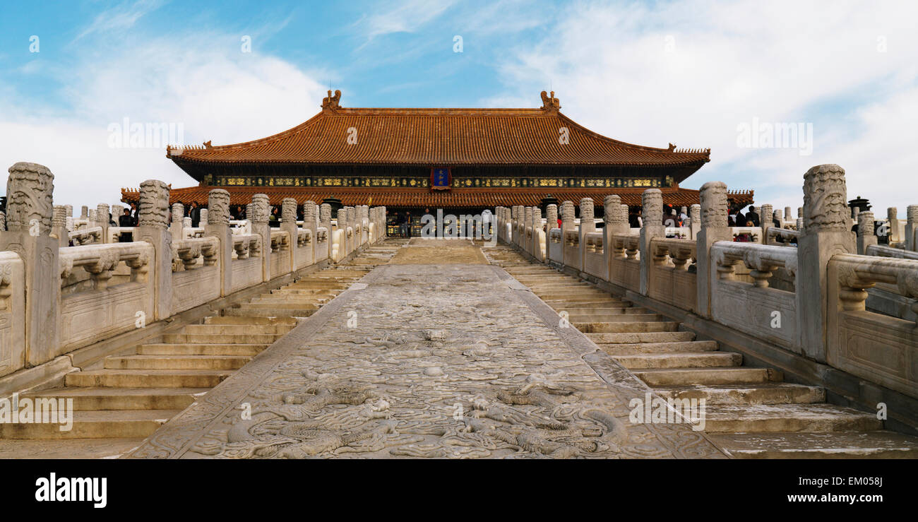 The Hall Of Supreme Harmony In The Forbidden City; Beijing, China Stock ...