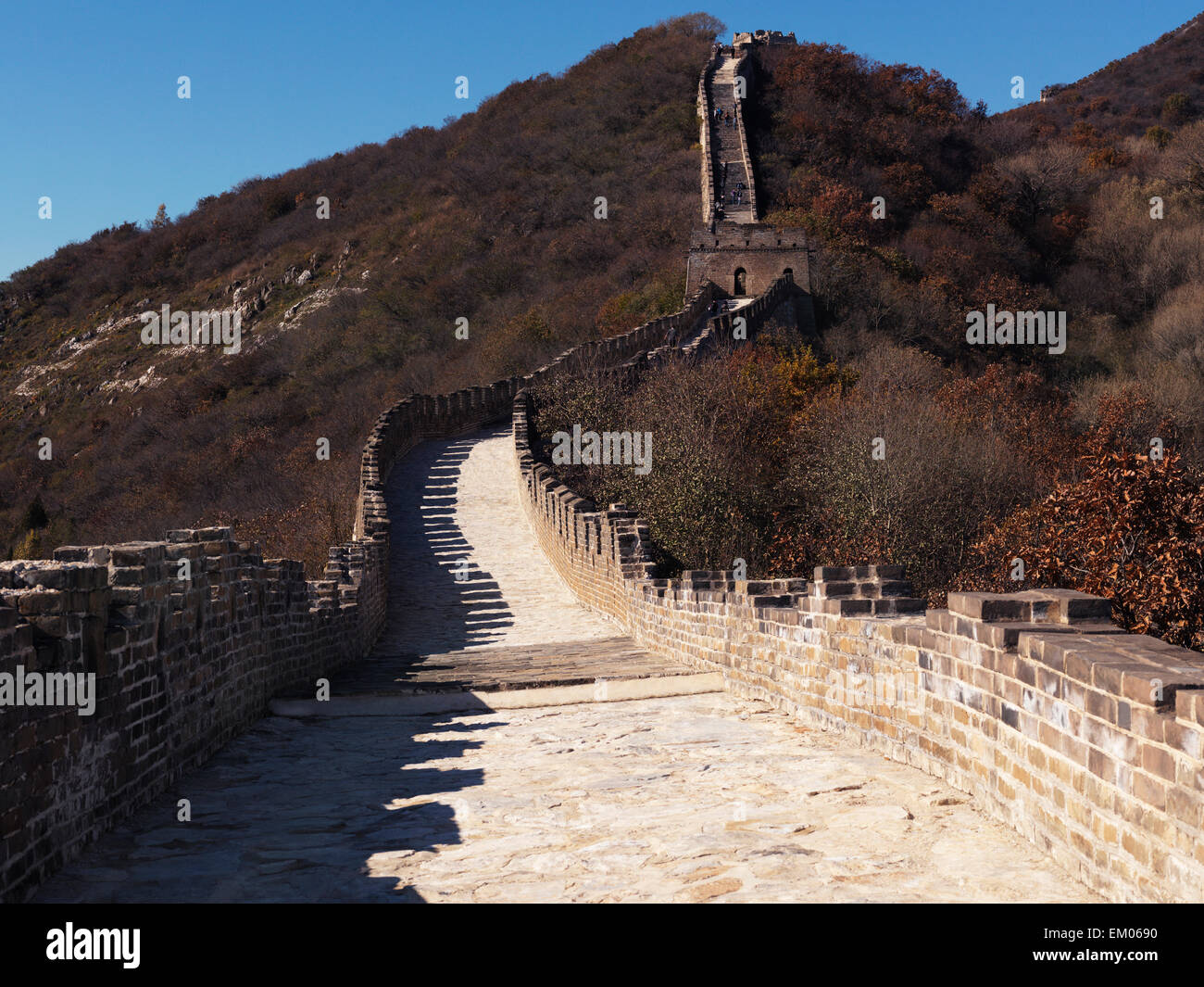 Mutianyu Section Of The Great Wall Of China; Beijing, China Stock Photo ...