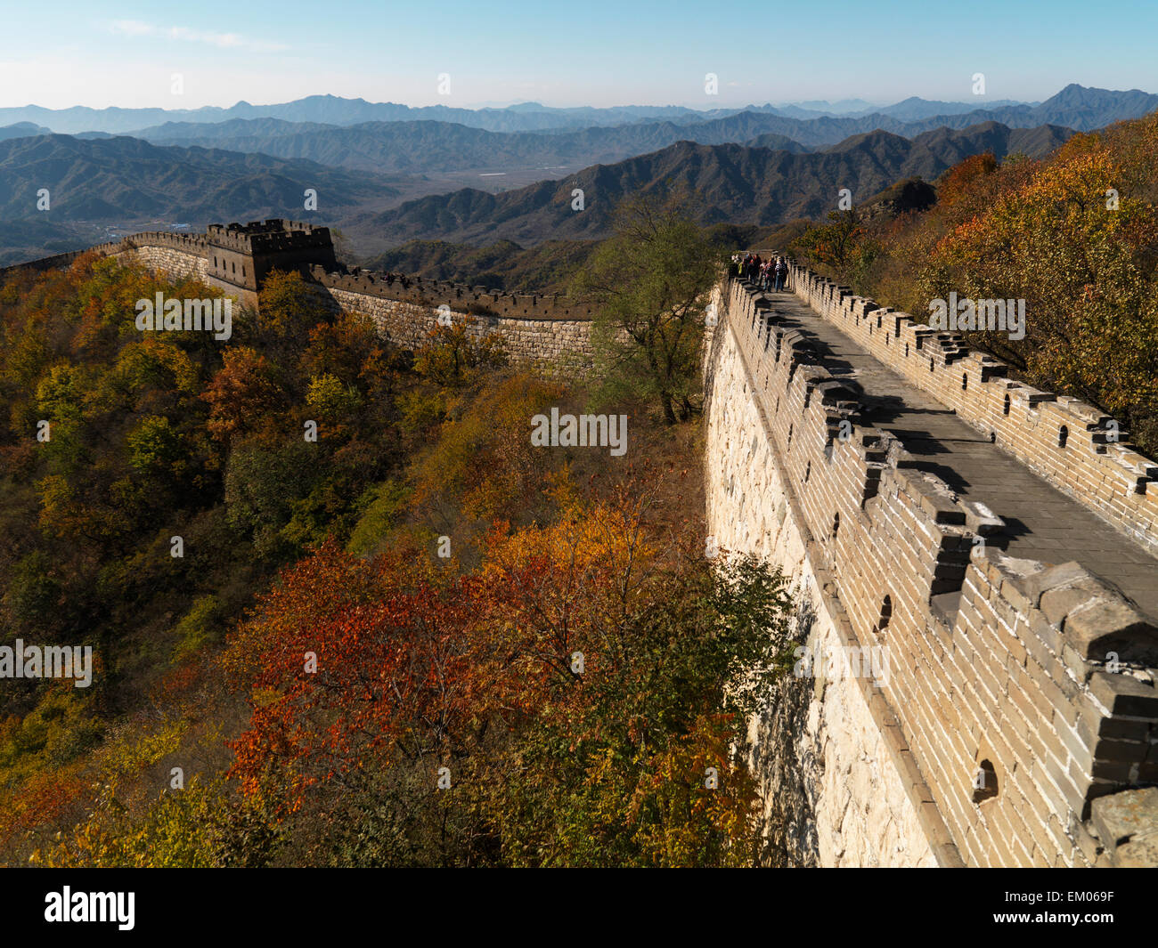 The Mutianyu Section Of The Great Wall Of China; Beijing, China Stock ...