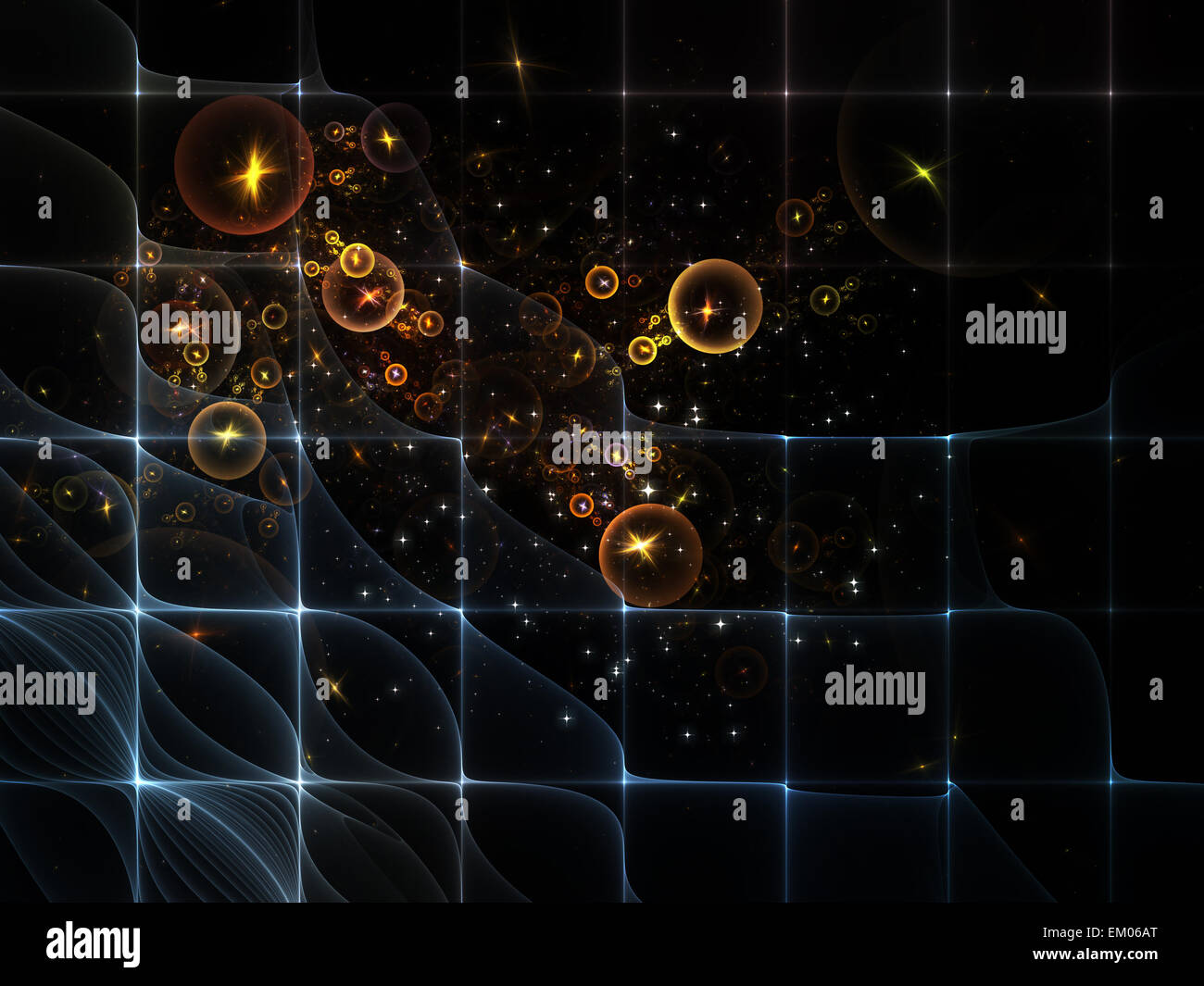 Advance of Particle Grid Stock Photo - Alamy