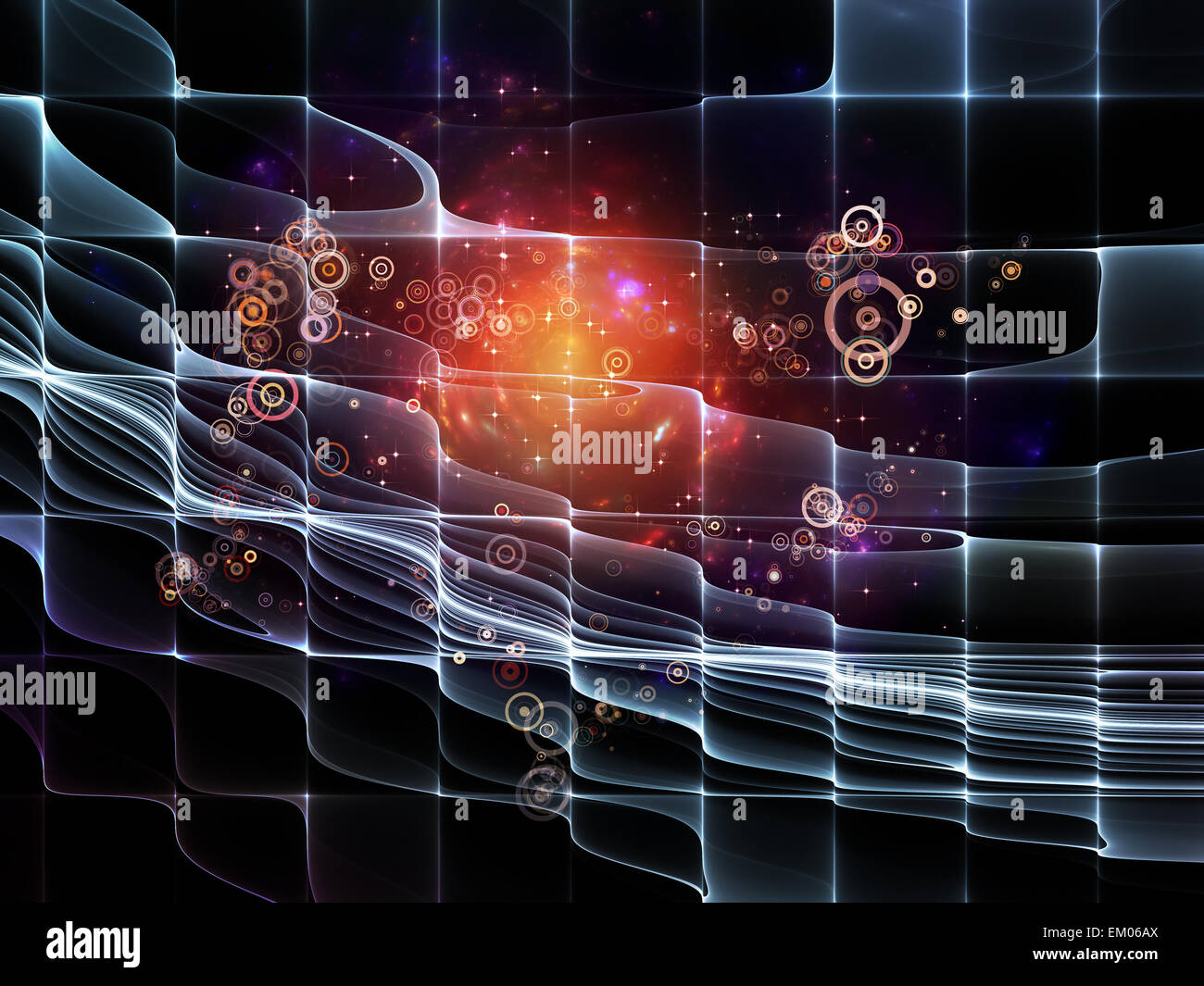 Metaphorical Particle Grid Stock Photo - Alamy