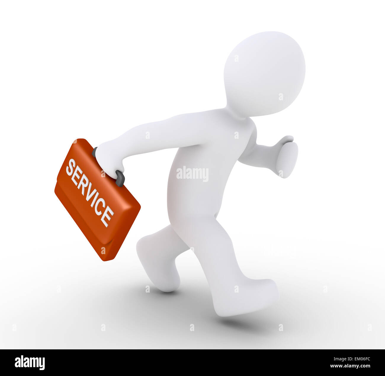 Person is running to offer service Stock Photo - Alamy