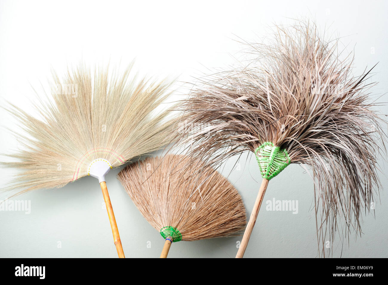 Brooms made from natural materials Stock Photo - Alamy