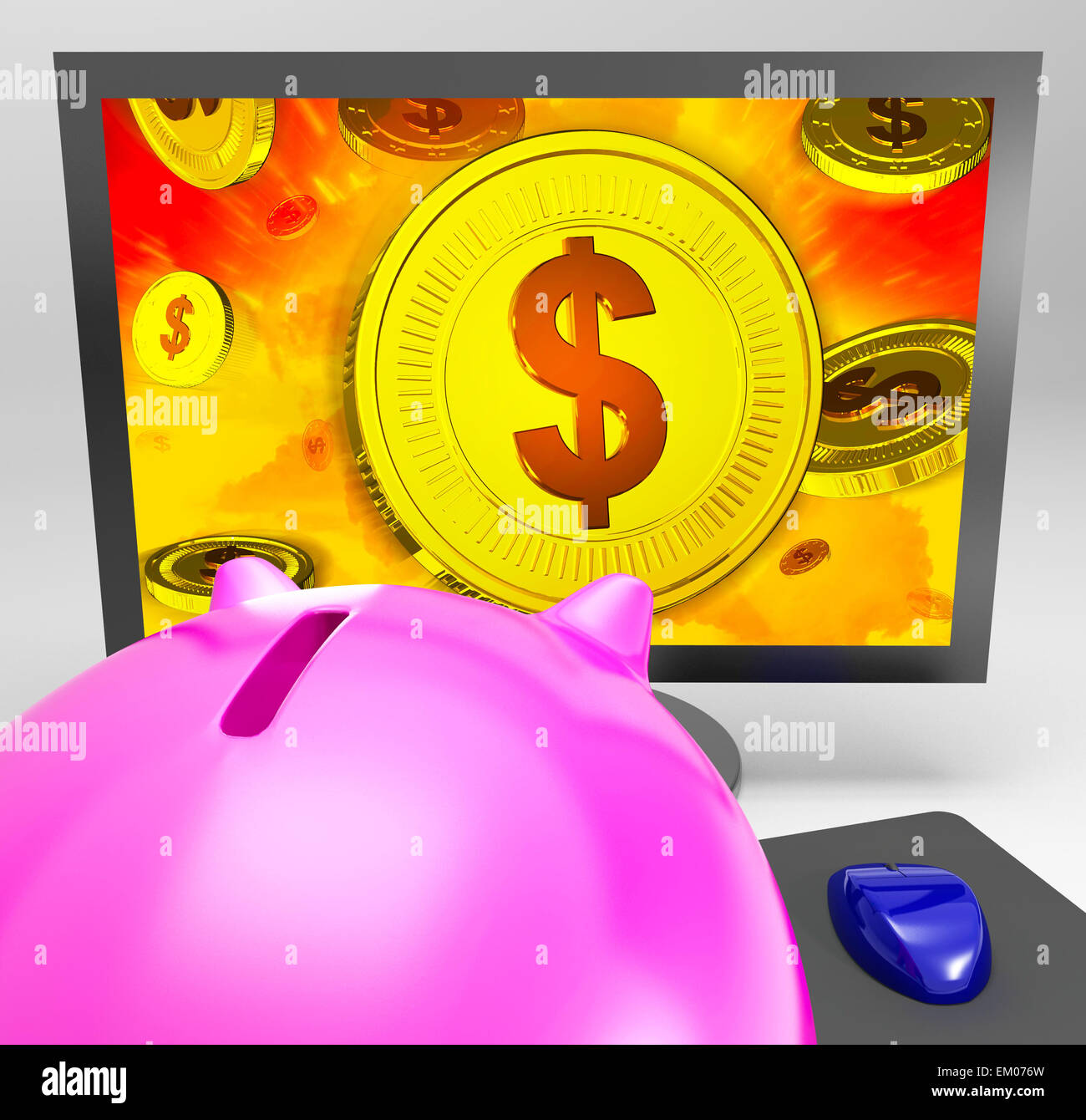 Dollar Coin Shows Currency Symbol And Cash Stock Photo - Alamy