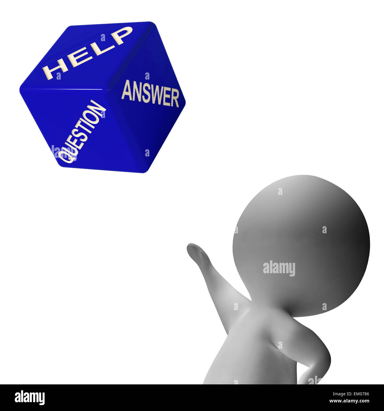 Help Question Answer Dice Shows Knowledge And Learning Stock Photo - Alamy