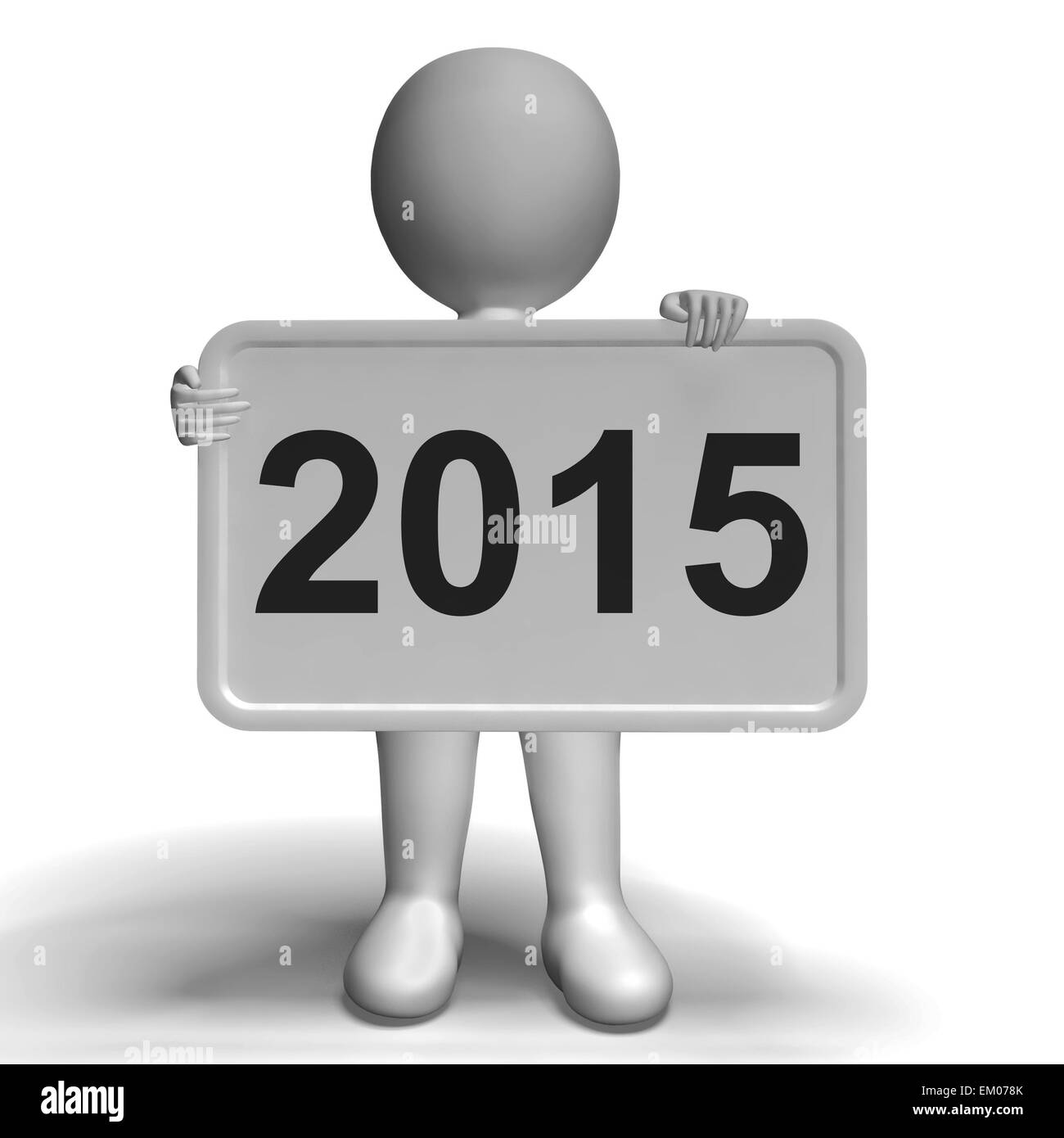 Sign Showing Year Two Thousand And Fifteen Stock Photo - Alamy