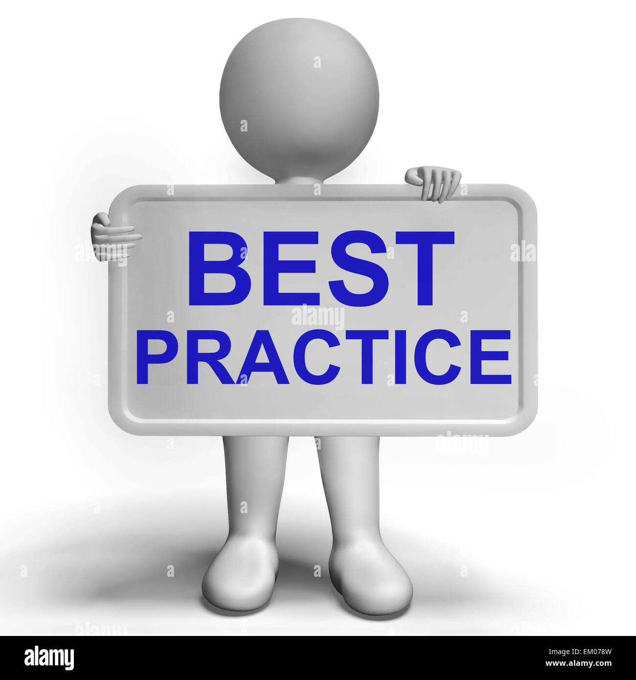 Best Practice Sign Showing Most Efficient Procedures Stock Photo - Alamy