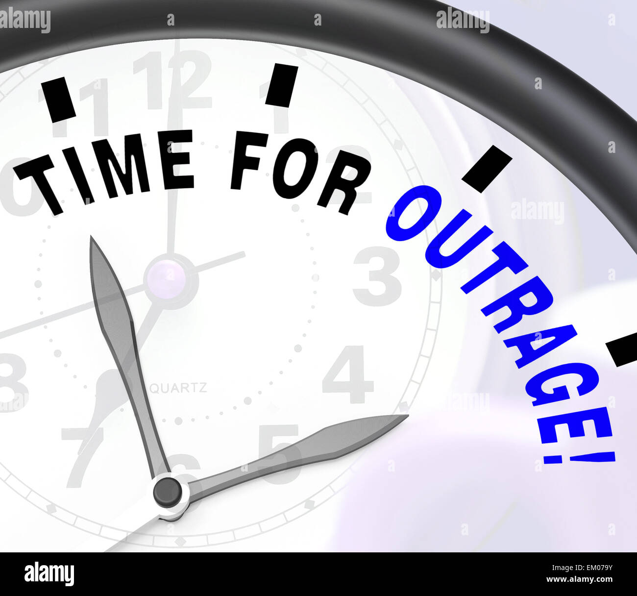 Time for Outrage Message Showing Rage And Anger Stock Photo - Alamy
