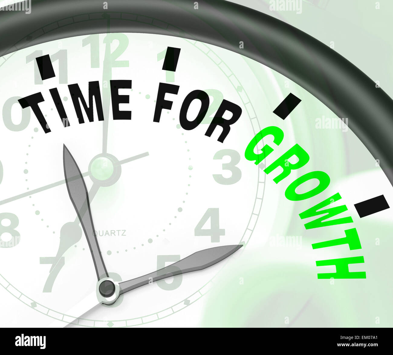 Time For Growth Message Shows Increasing Or Rising Stock Photo - Alamy