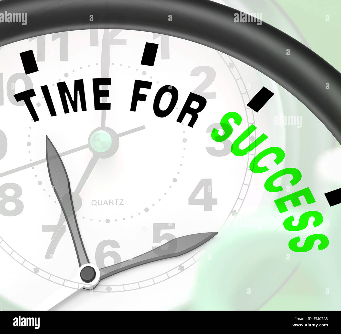 Time For Success Message Shows Victory And Winning Stock Photo - Alamy