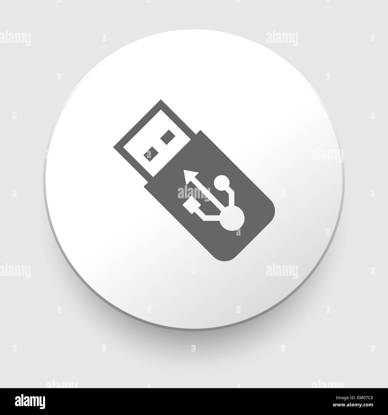 USB Flash drive vector icon Stock Photo - Alamy