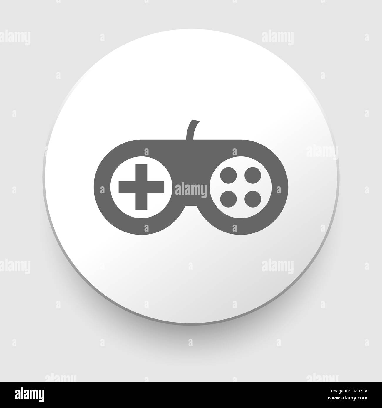 Game controller gamepad vector Black and White Stock Photos & Images ...