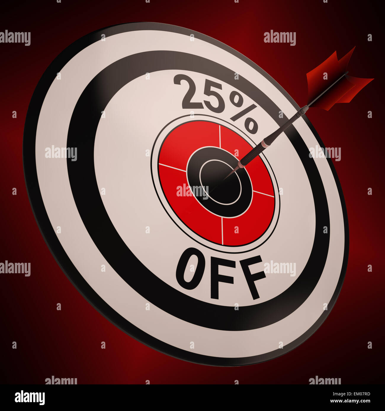 25 Percent Off Shows Markdown Bargain Advertisement Stock Photo - Alamy