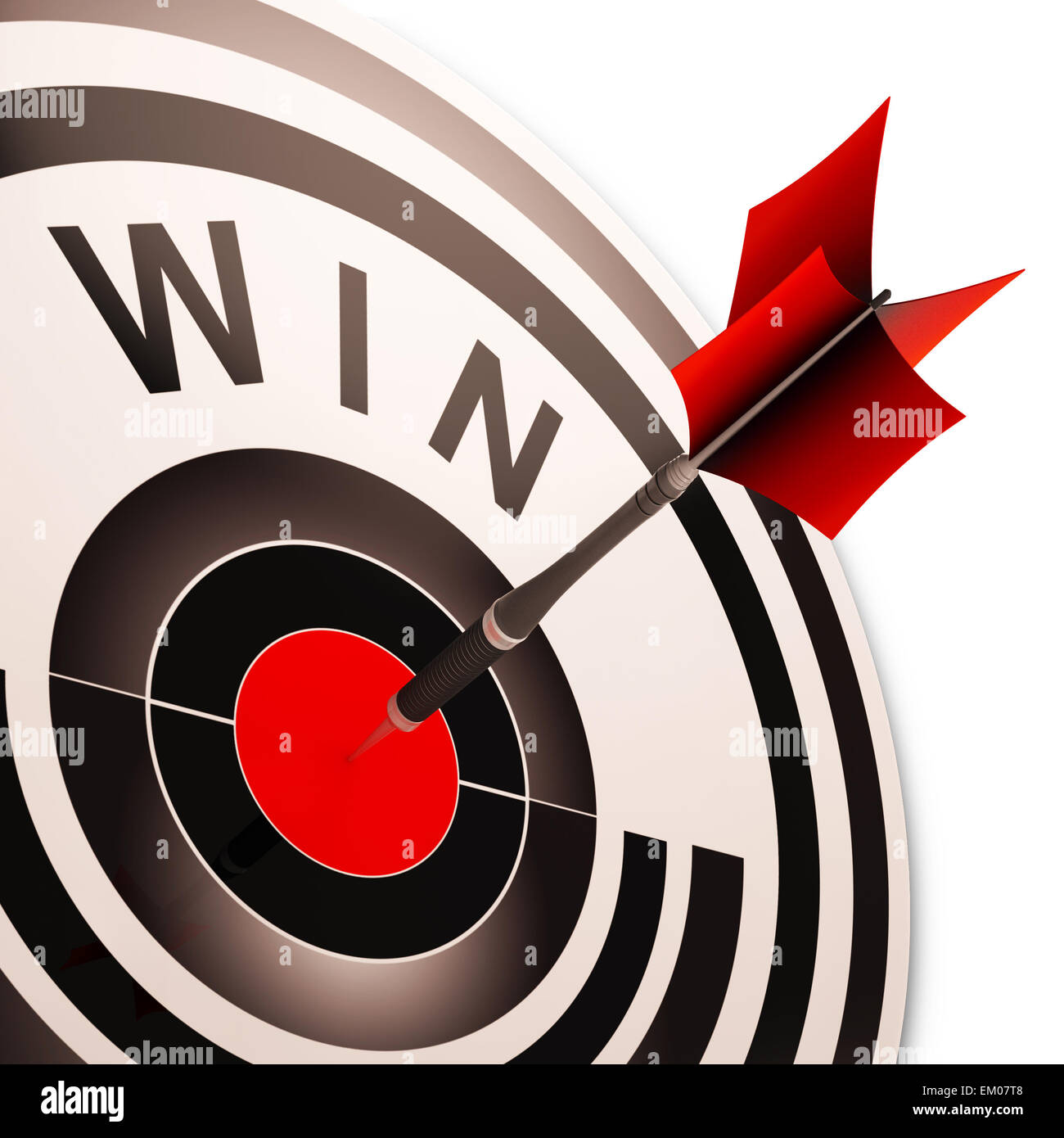 Win Target Shows Successes And Victory Stock Photo - Alamy