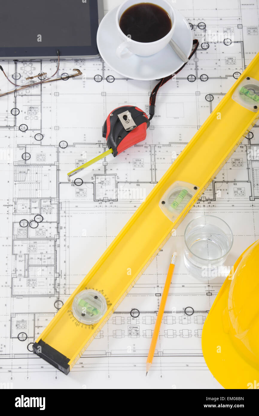 architectural plan close up Stock Photo - Alamy