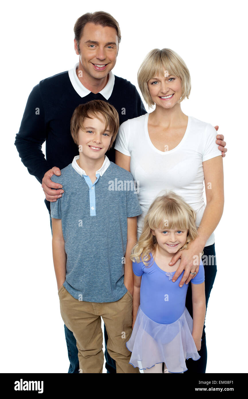 Portrait of a family, studio shot Stock Photo - Alamy