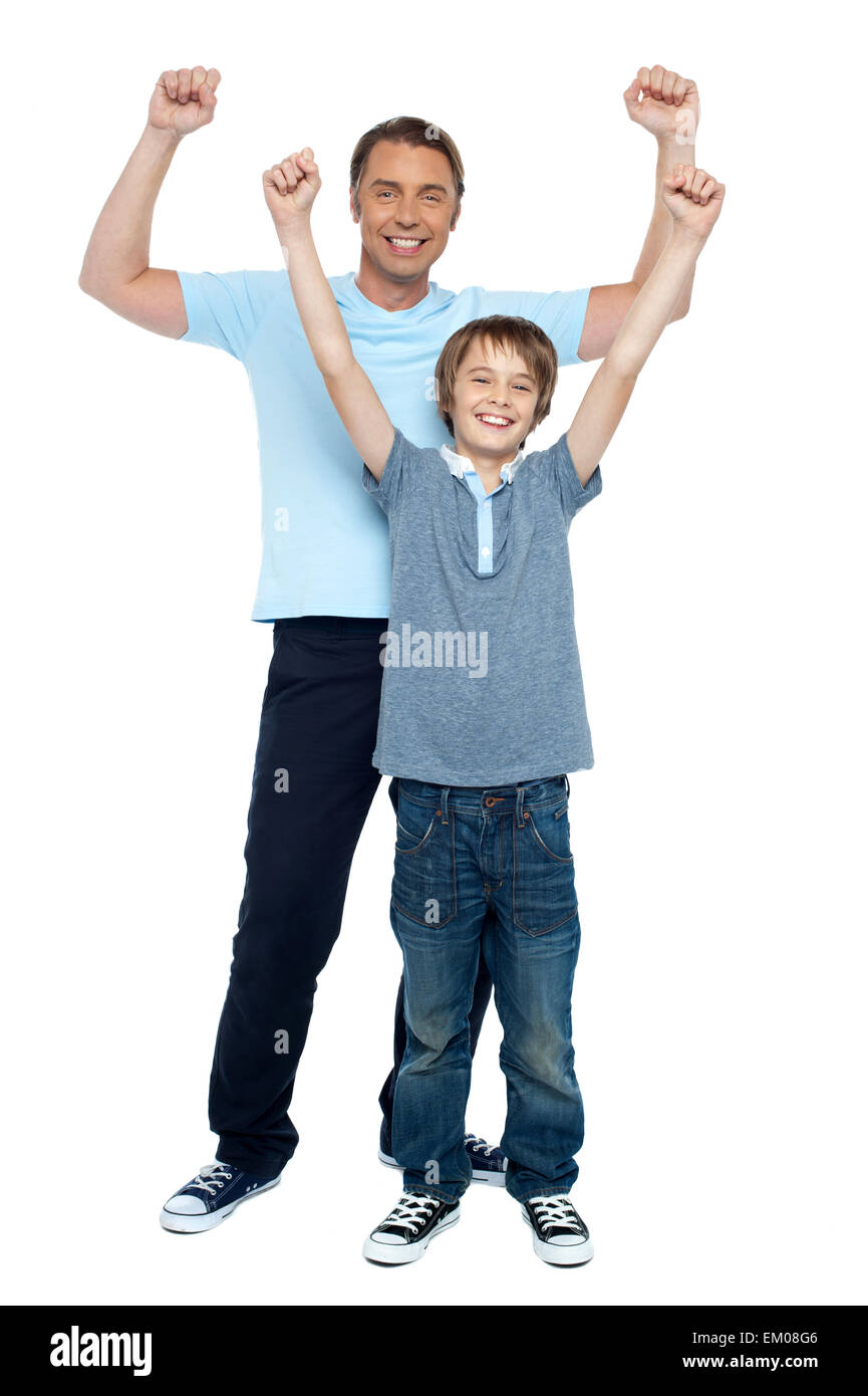 Father and son rejoicing together Stock Photo - Alamy
