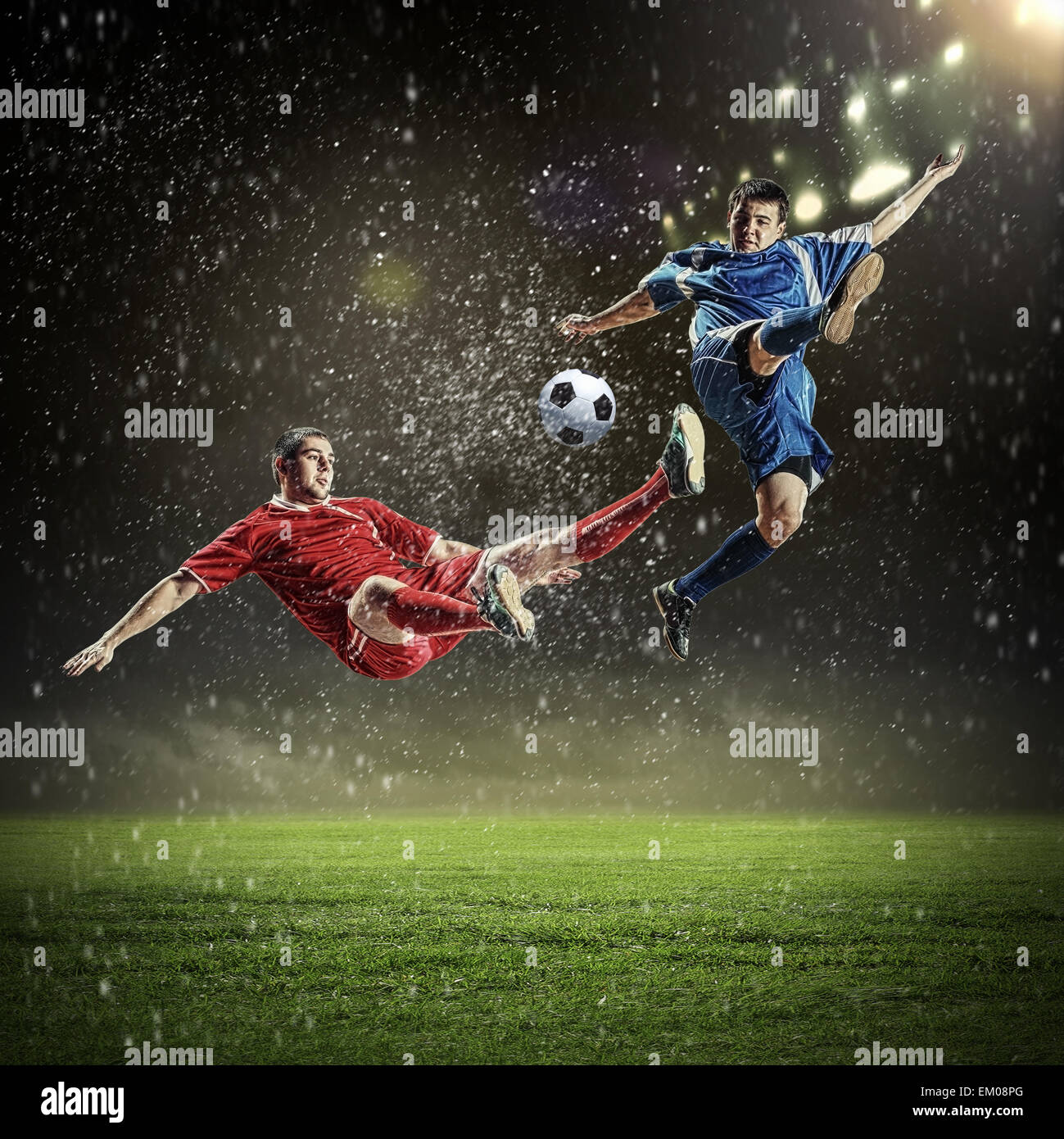 Two football player Stock Photo - Alamy