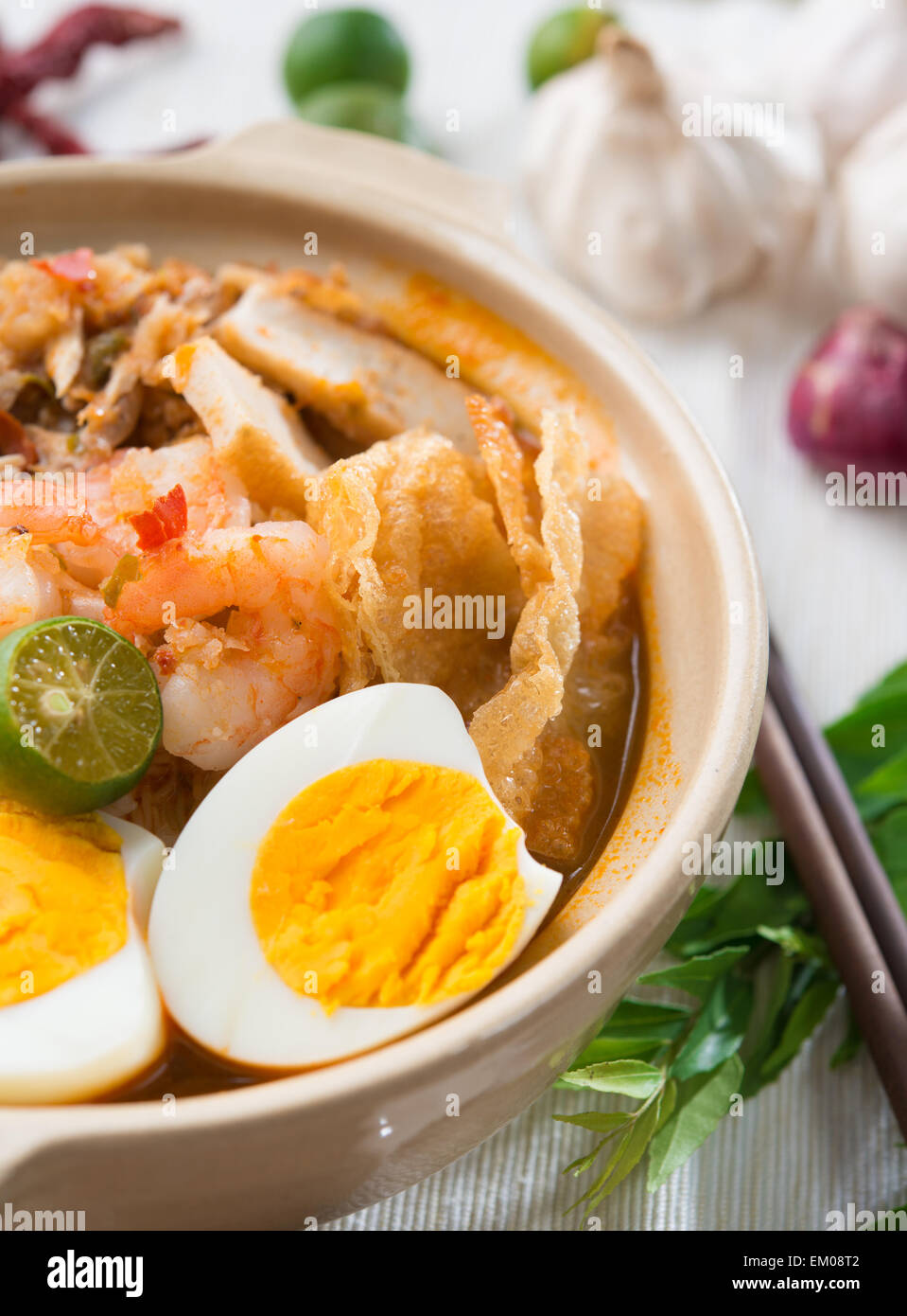 Penang prawn mee soup hi-res stock photography and images - Alamy