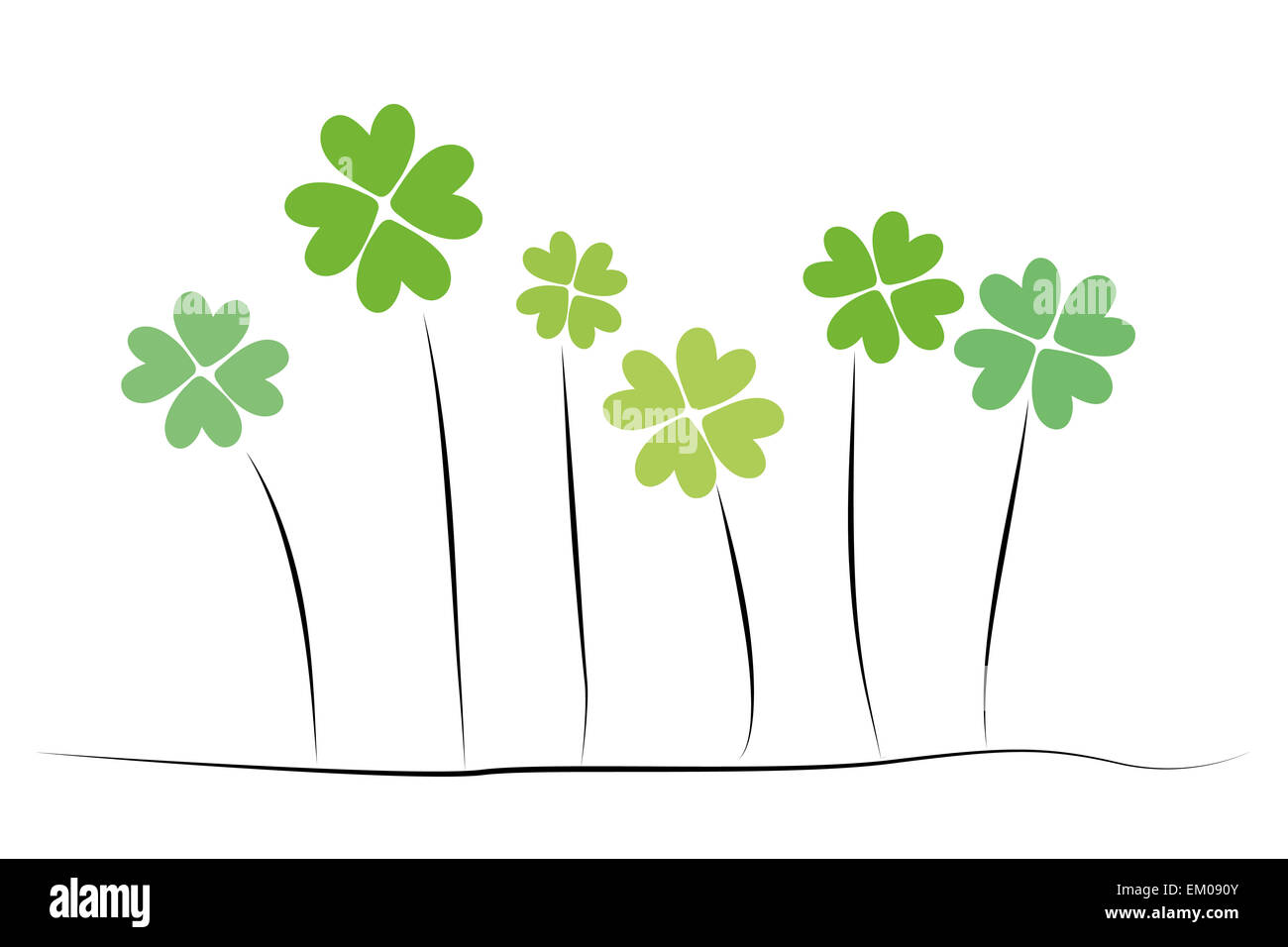 Background image clover on Cut Out Stock Images & Pictures - Alamy