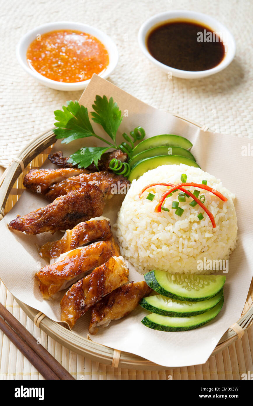 Singapore chicken rice Stock Photo - Alamy