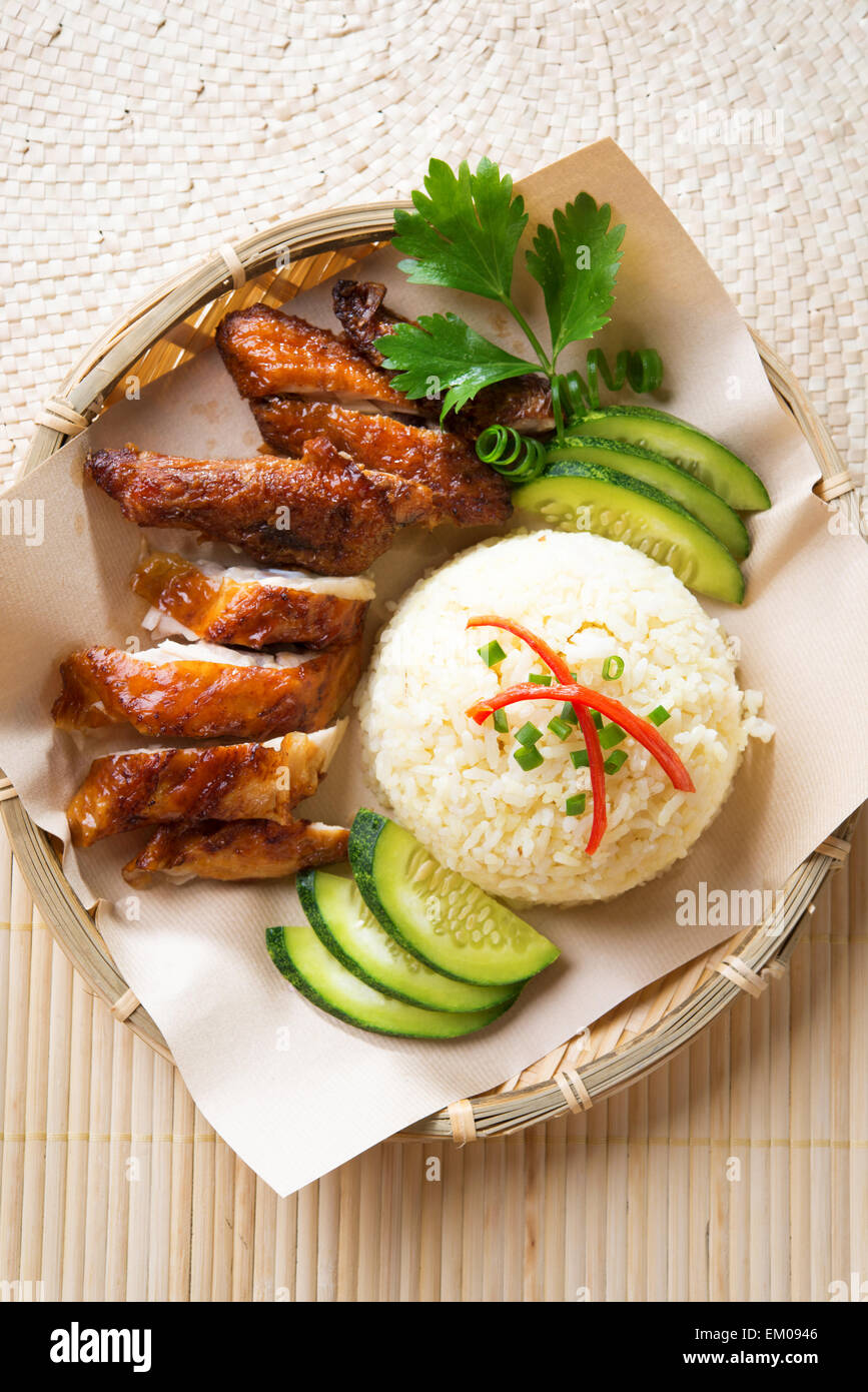 Asian chicken rice Stock Photo - Alamy