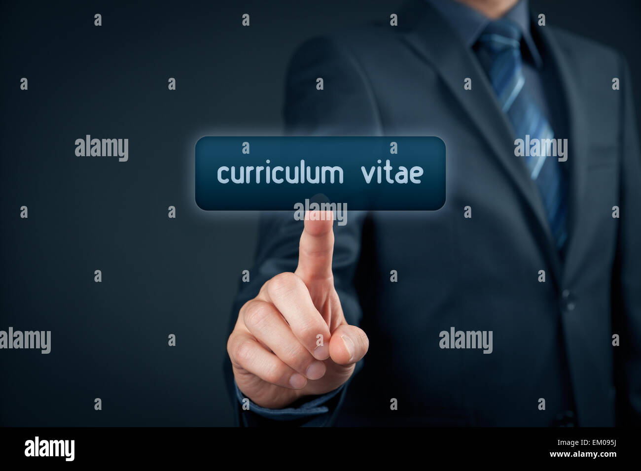 Curriculum vitae saved on internet. Human resources officer click on ...
