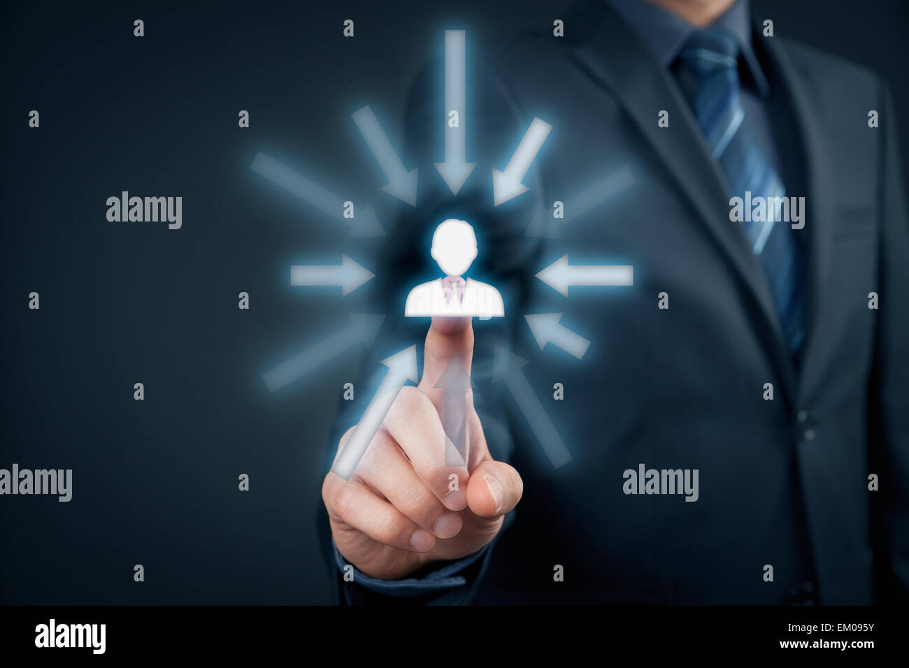 Human resources officer choose employee or team leader. Individual ...