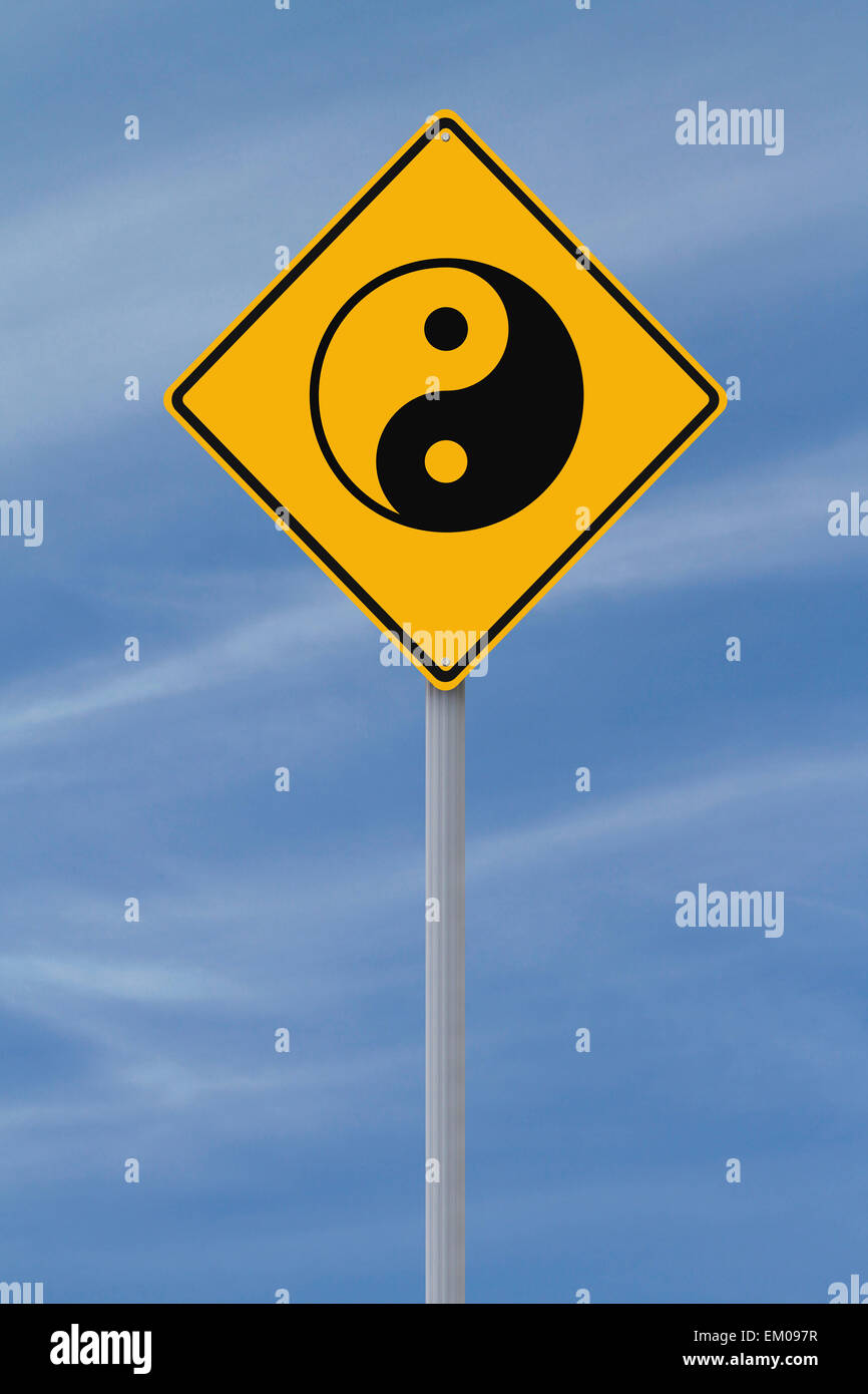 Yin Yang Road Sign Stock Photo - Alamy