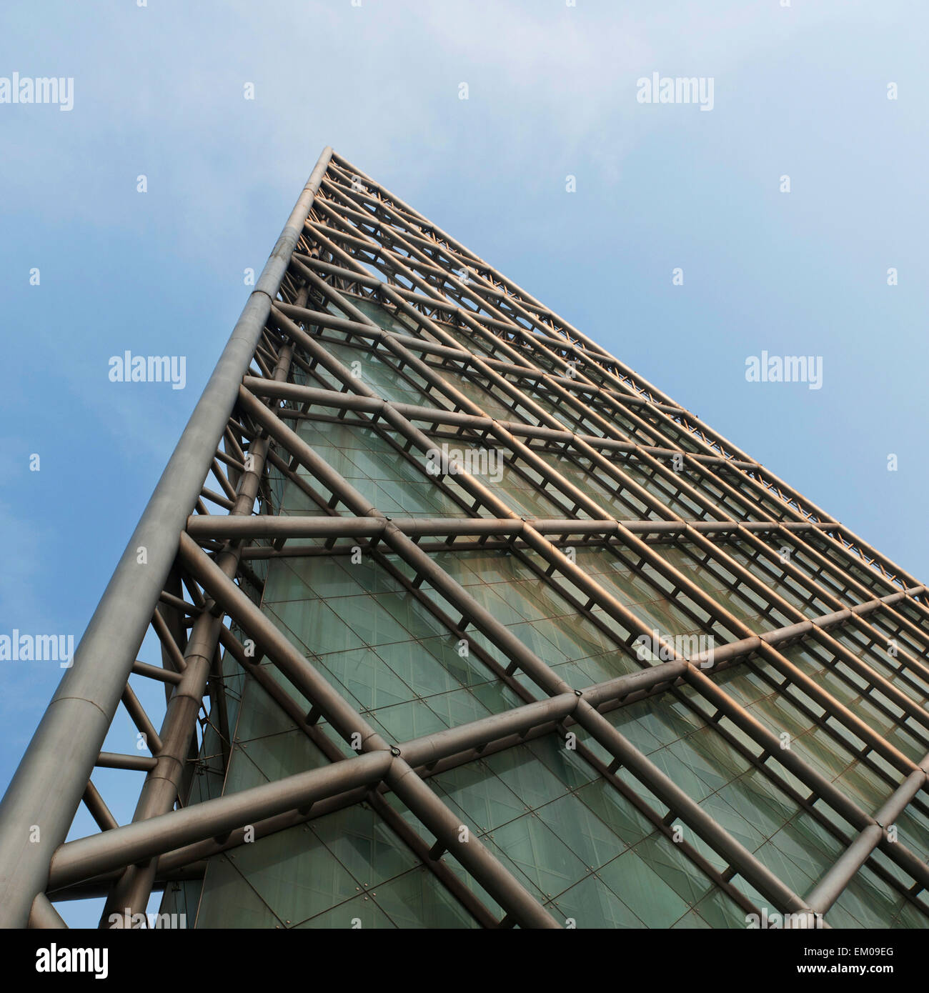 The Point Of A Metal Structured Building; Tianjin China Stock Photo - Alamy