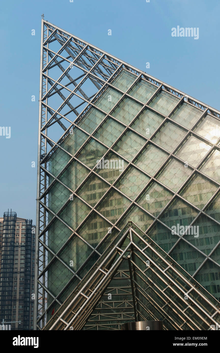 The Point Of A Metal Structured Building; Tianjin China Stock Photo - Alamy
