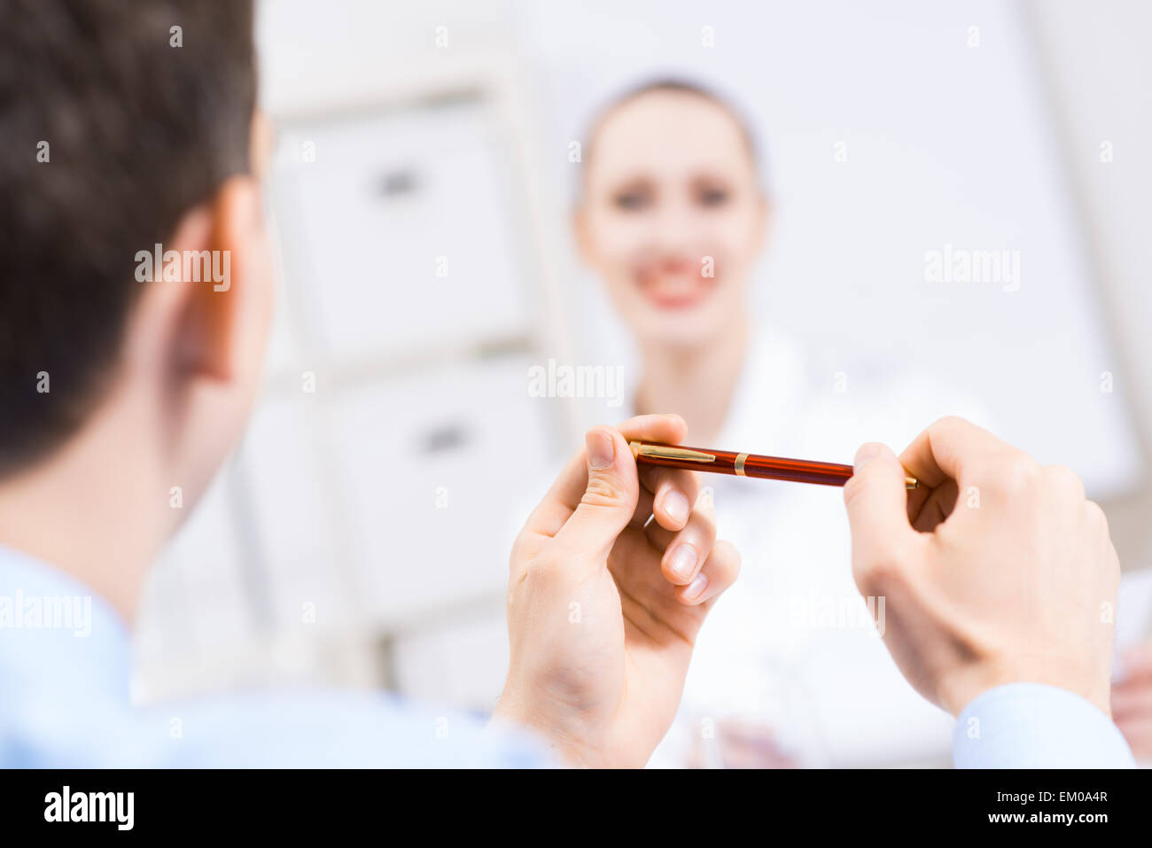 close-up, hands holding pen Stock Photo - Alamy