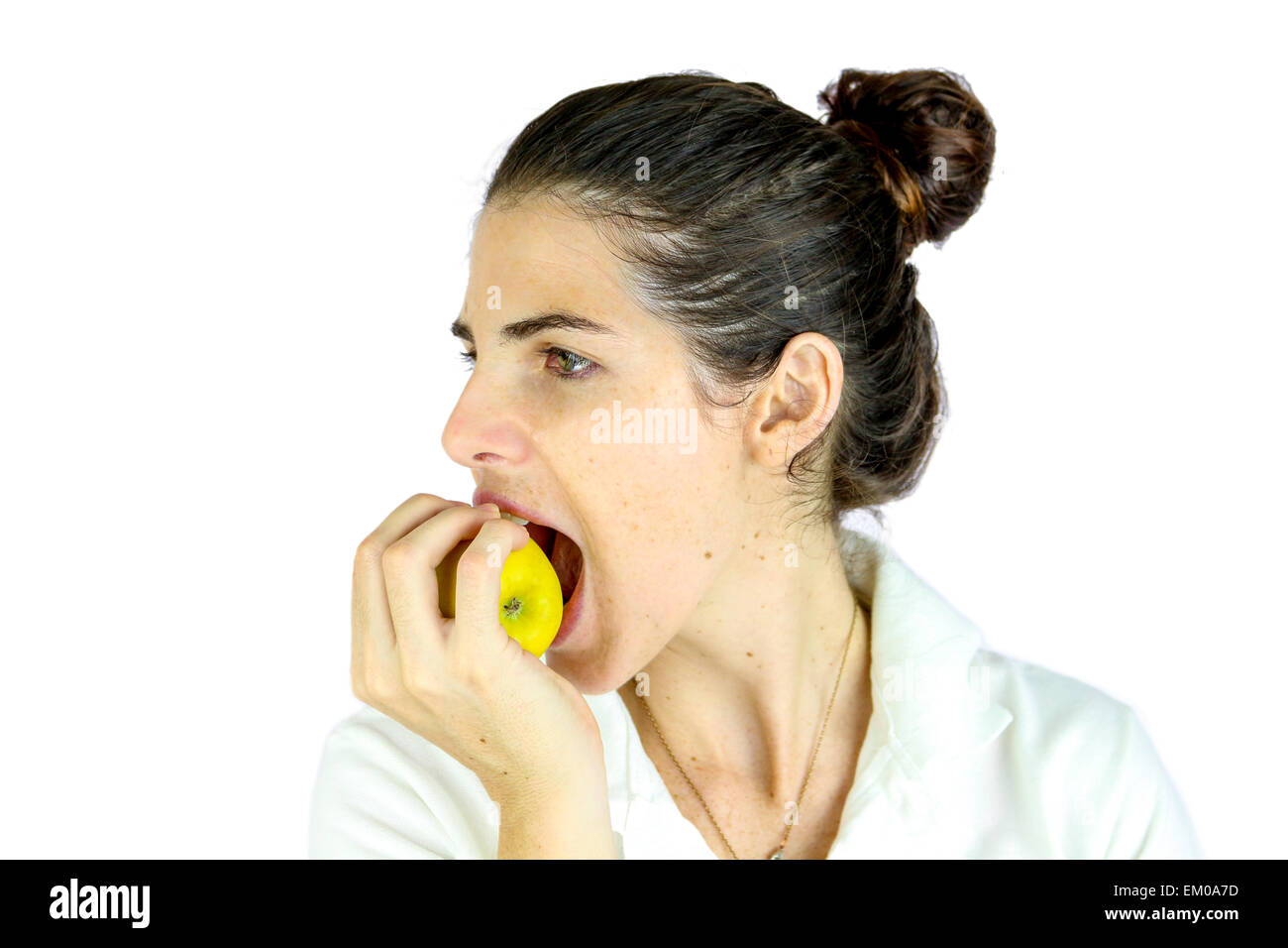 Looking at apple Cut Out Stock Images & Pictures - Alamy