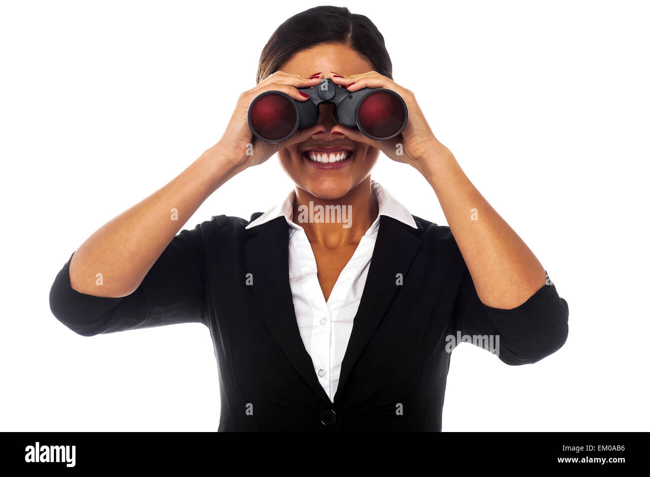 Female executive eyeing on you Stock Photo - Alamy
