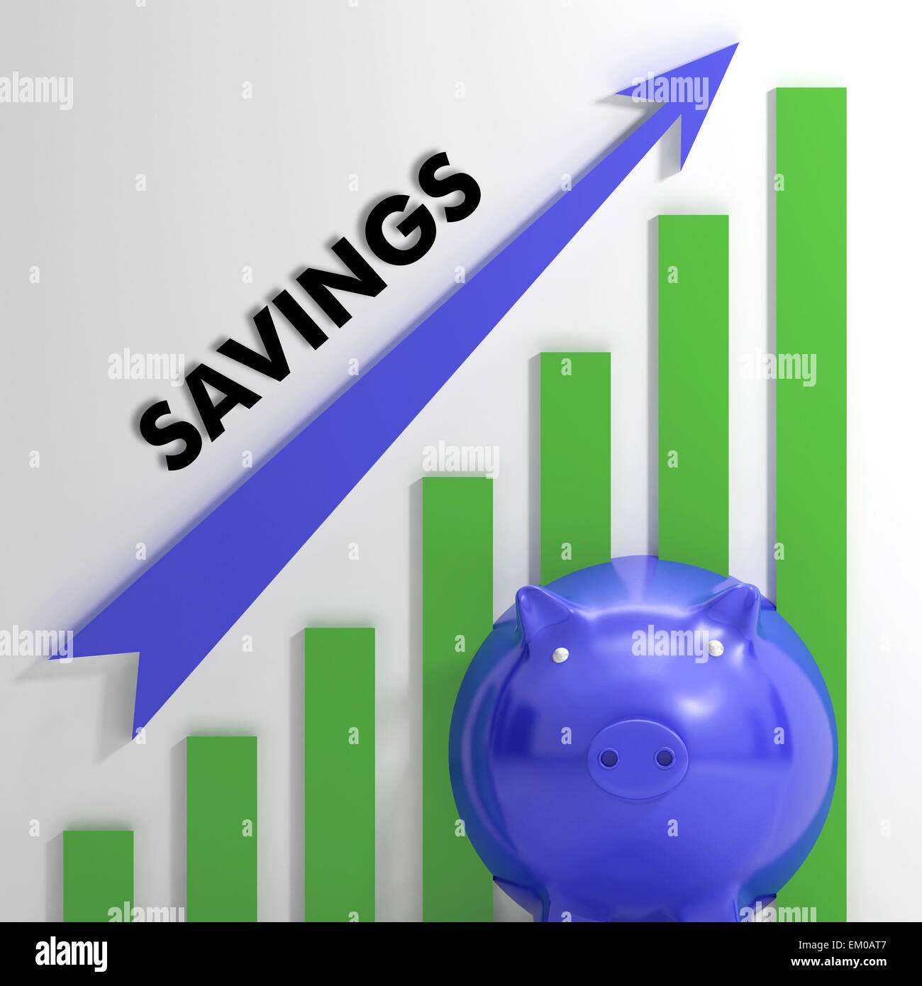 Raising Savings Chart Showing Financial Success Stock Photo - Alamy
