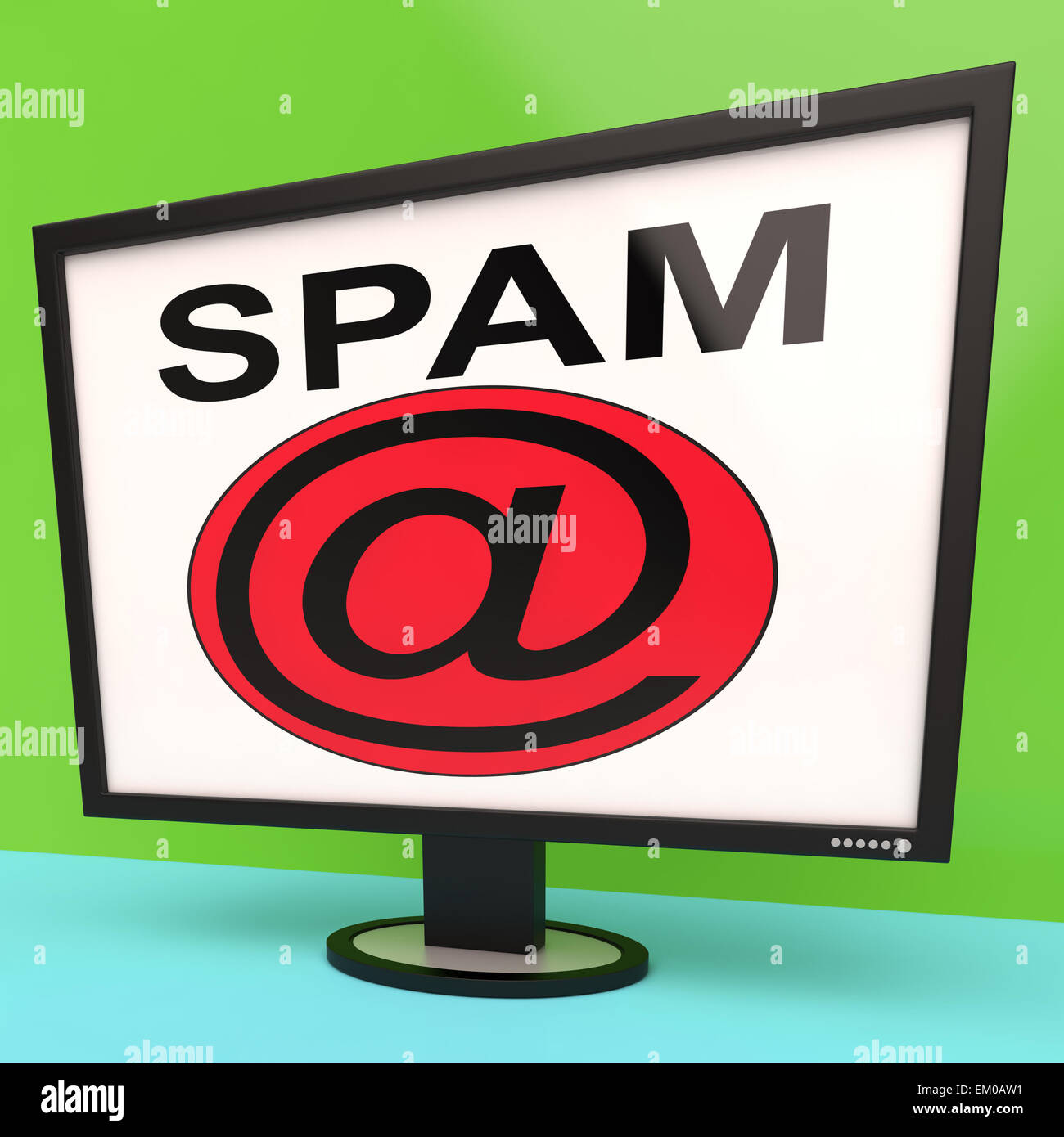 Spam Message Shows Junk Unsolicited Unwanted E-mail Stock Photo - Alamy