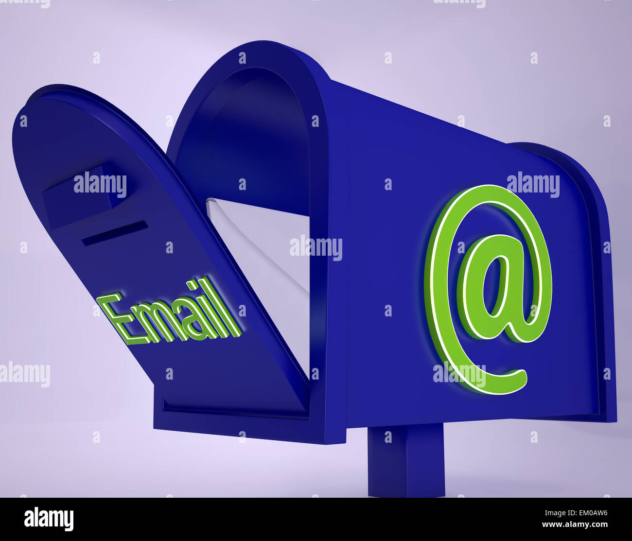 Mail On Email box Shows Received Emails Stock Photo - Alamy