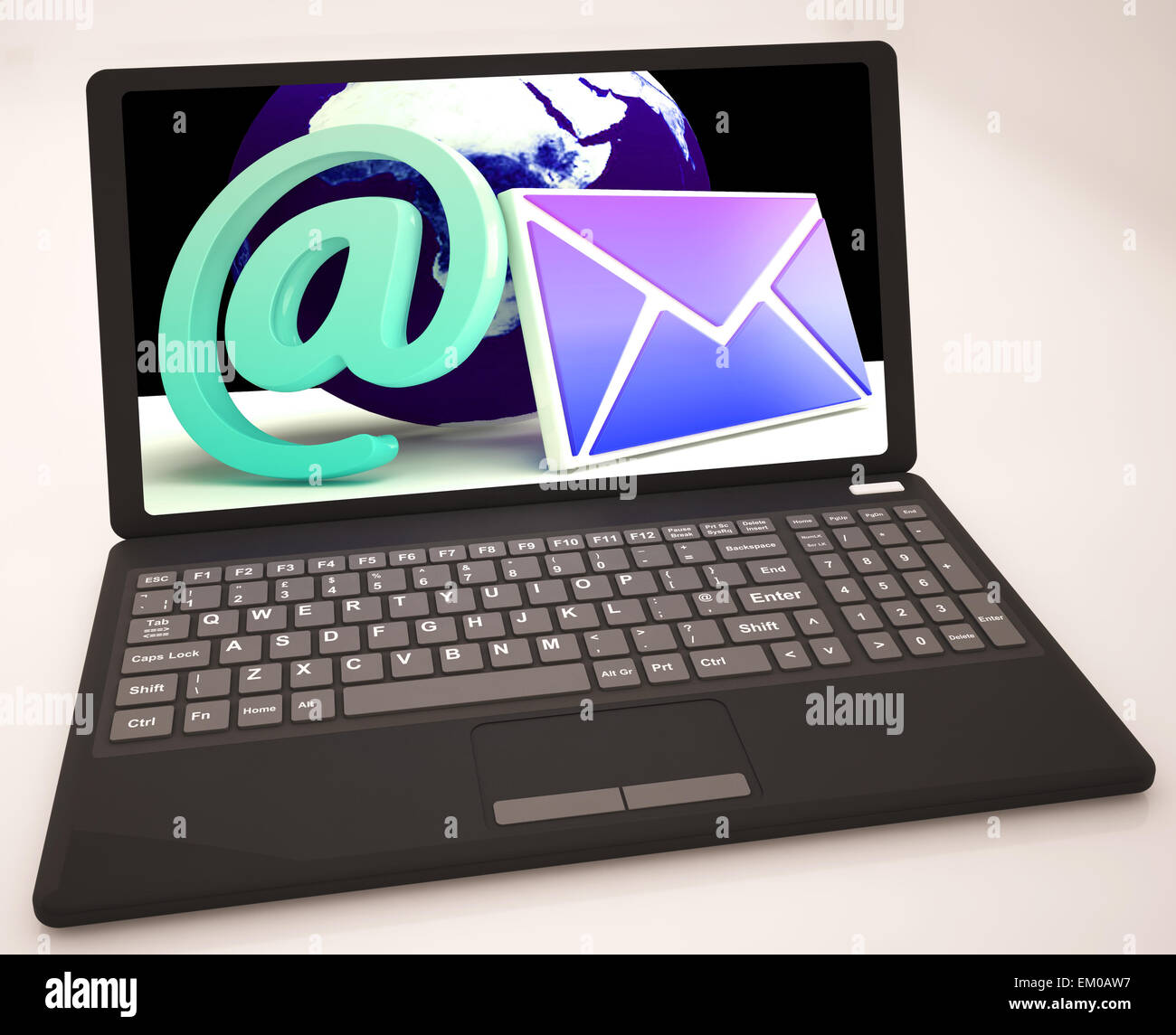 Email letter laptop hi-res stock photography and images - Alamy