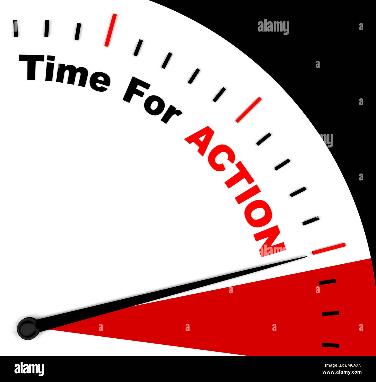 Time for Action Clock Saying To Inspire And Motivate Stock Photo - Alamy