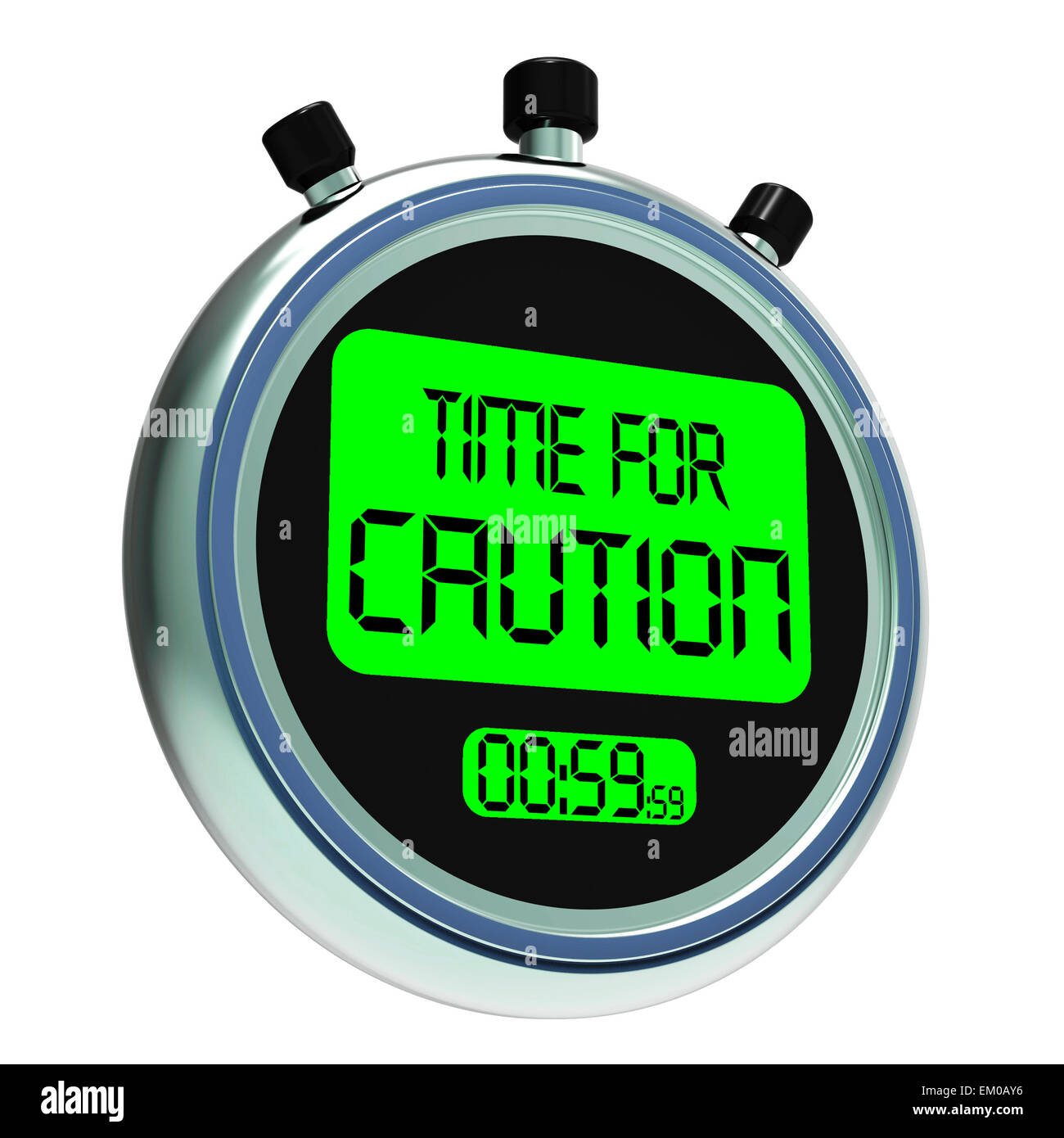 Caution Message Means Danger Beware Or Warning Stock Photo - Alamy