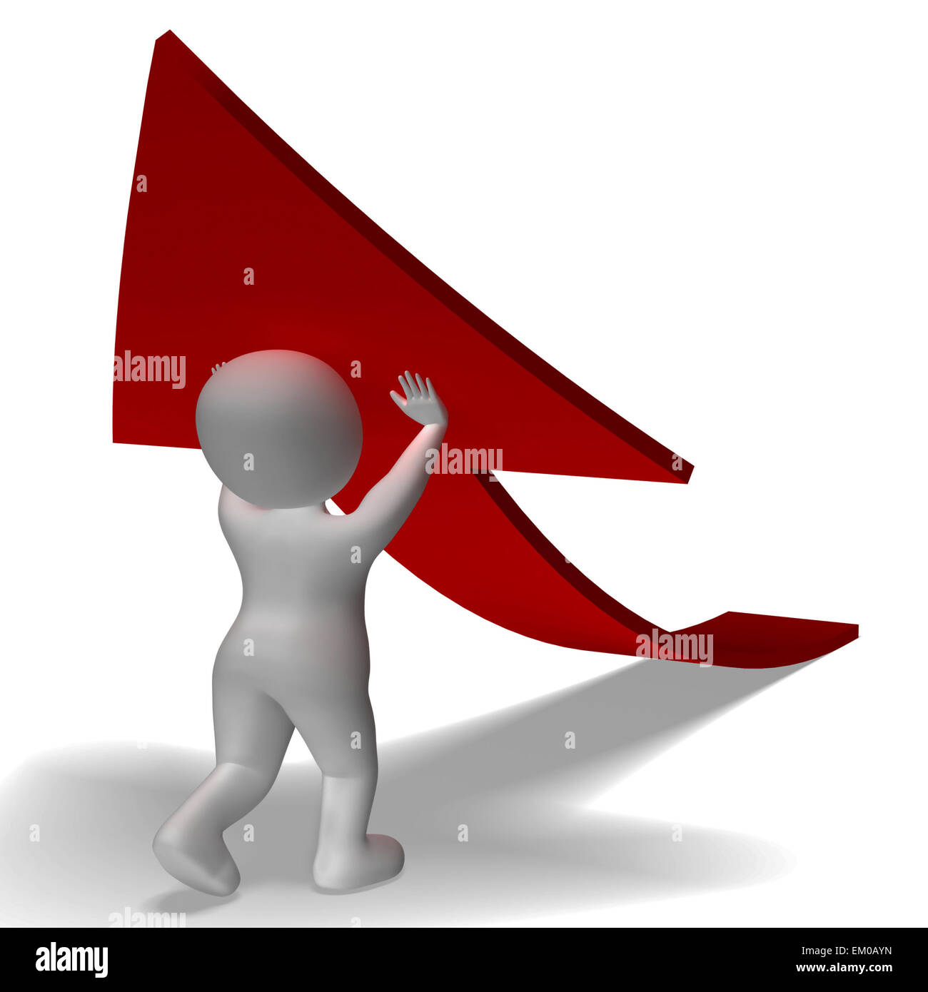 Man Holding Up Arrow Showing Improvement Or Growth Stock Photo - Alamy