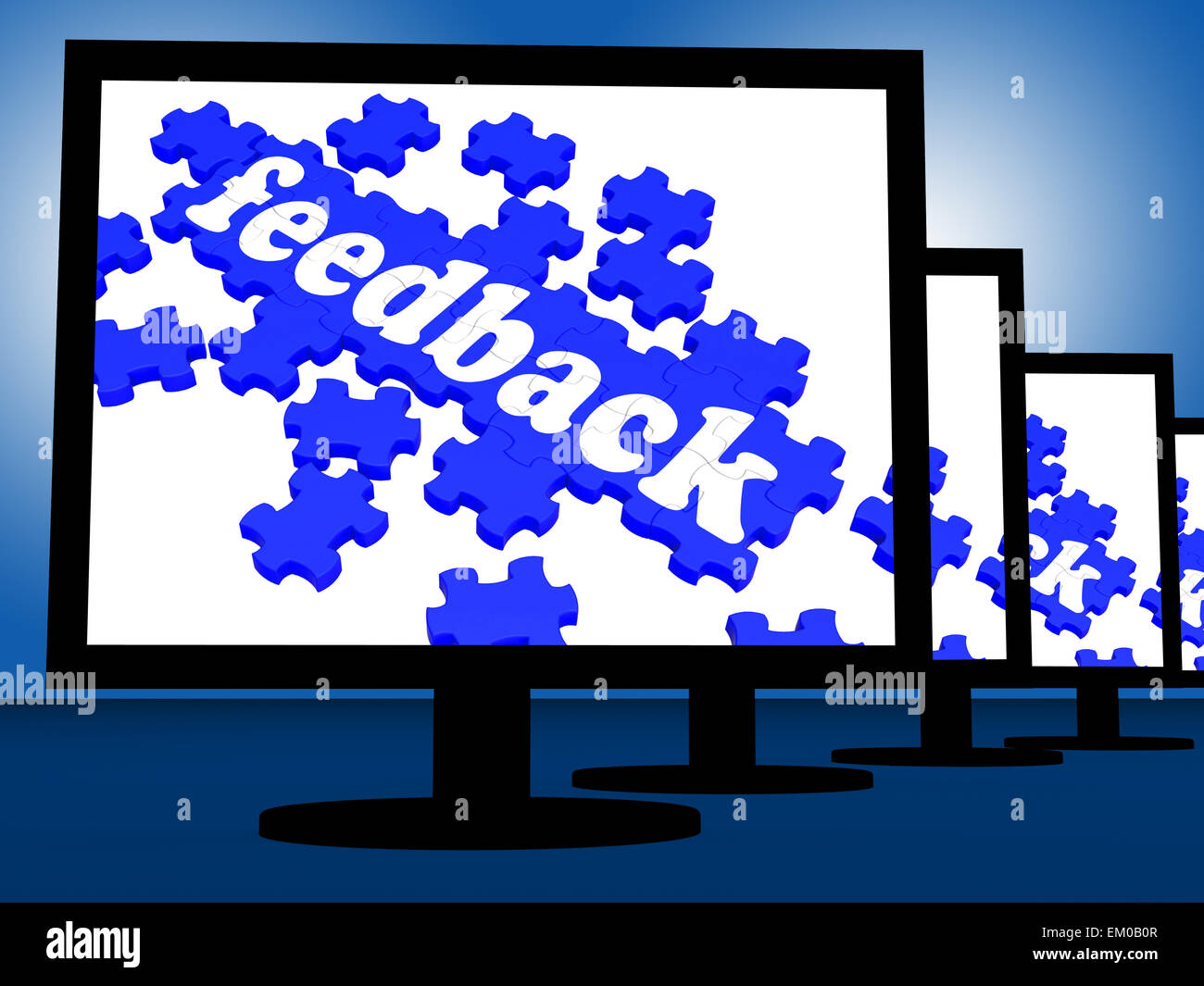Feedback On Monitors Shows Report Information Stock Photo - Alamy