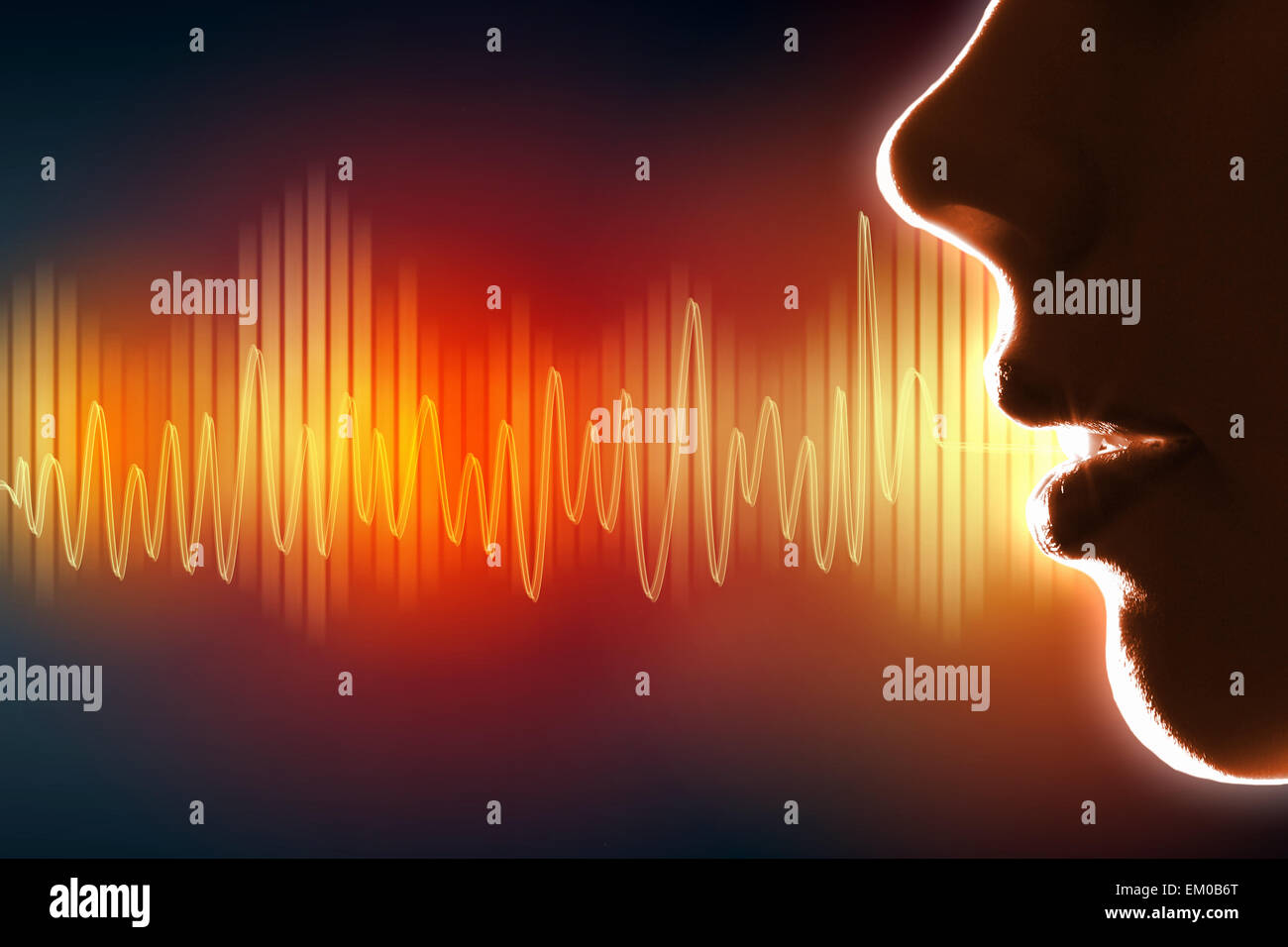 Sound wave illustration hi-res stock photography and images - Alamy