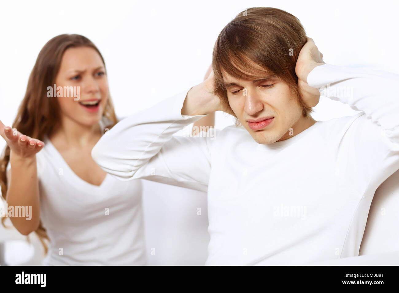 Young couple in conflict Stock Photo - Alamy