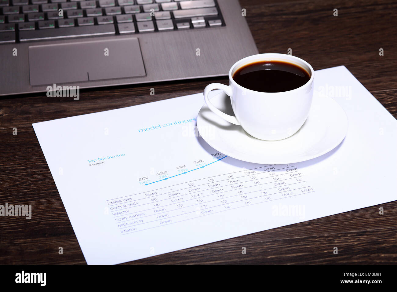 Coffee at business workplace Stock Photo - Alamy