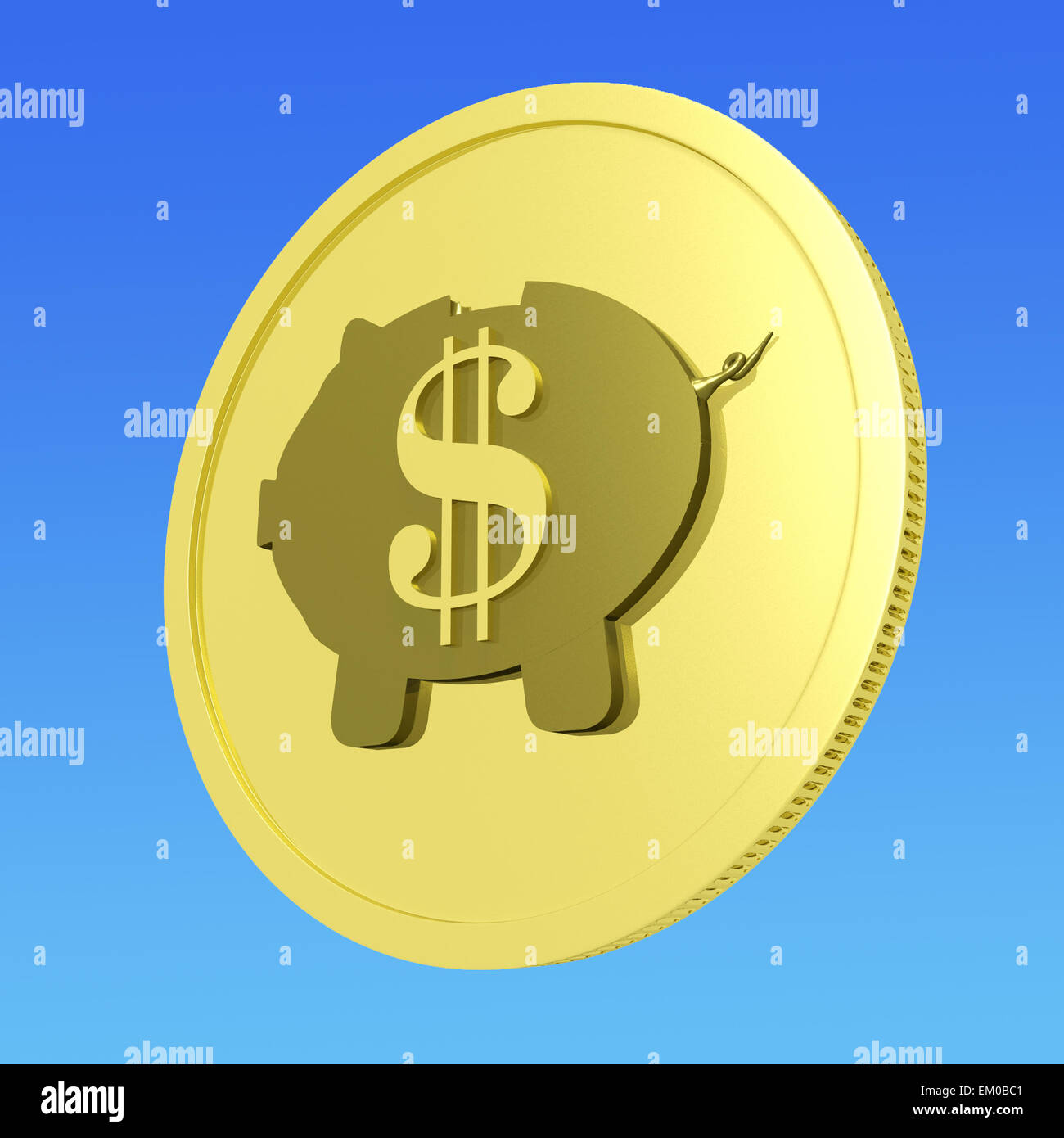 Dollar Piggy Coin Shows American Business Stock Photo - Alamy