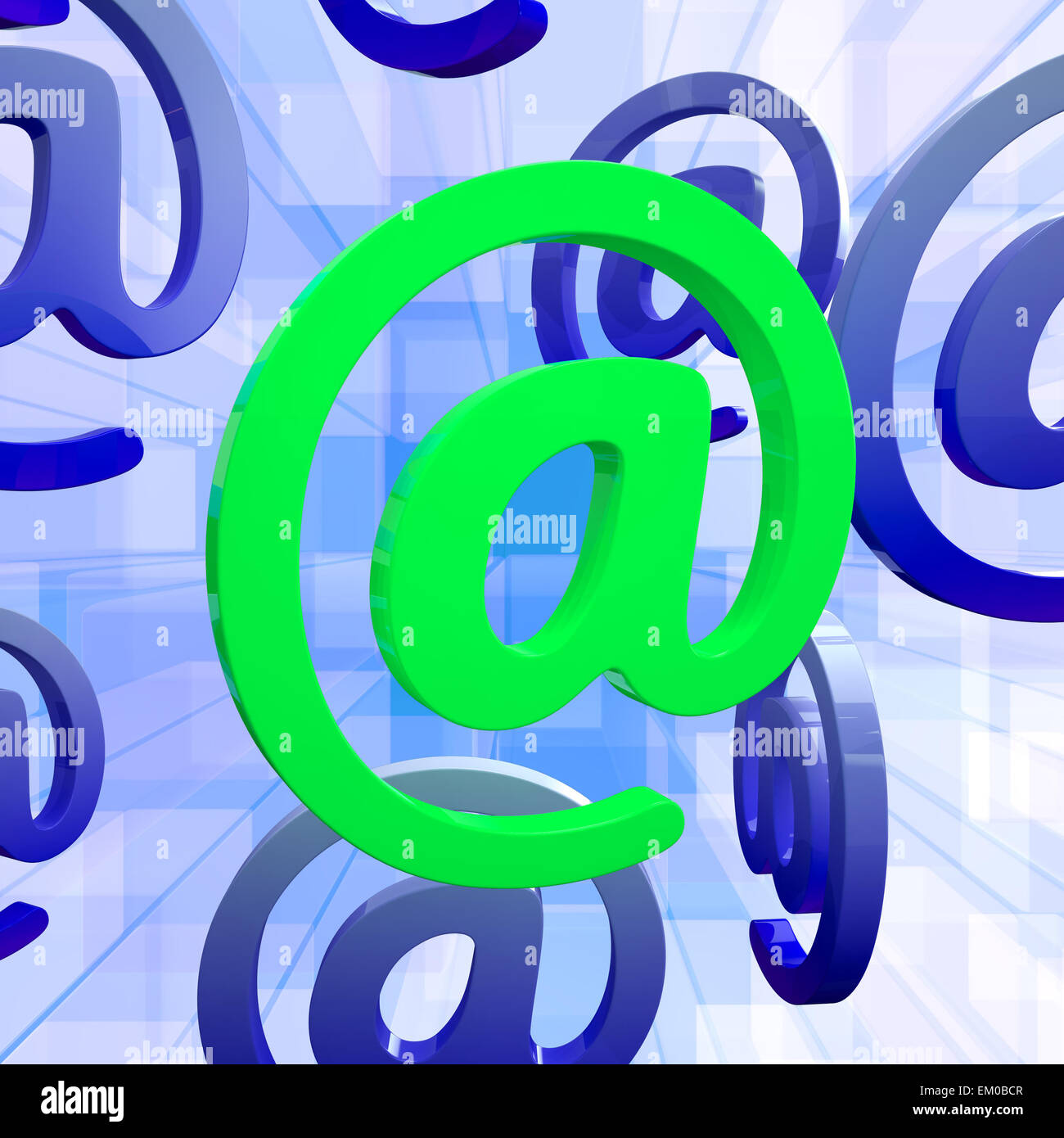 At Sign Means E-mail Symbol For Message Stock Photo - Alamy